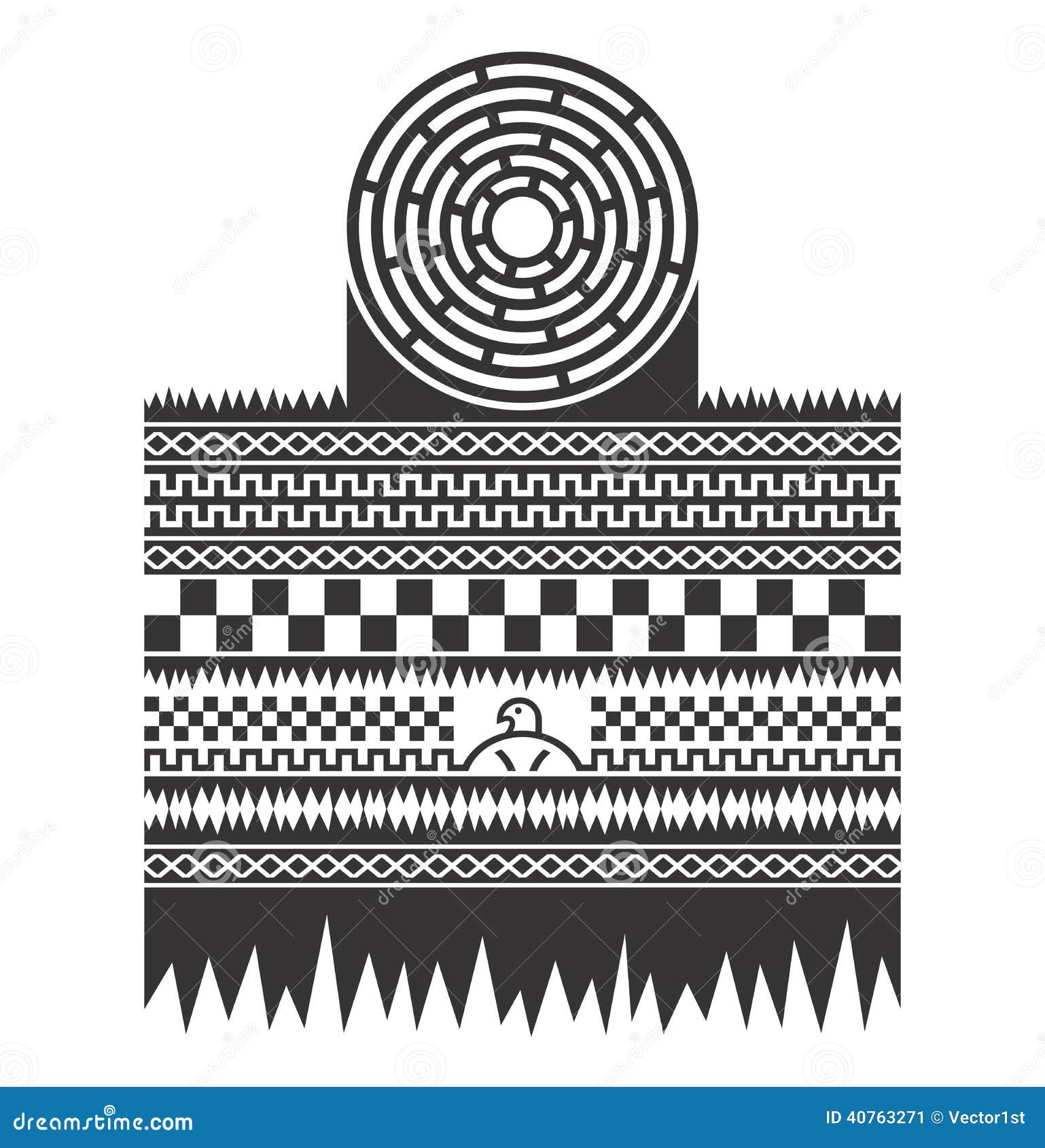 Native american pattern stock vector. Illustration of ancient - 40763271