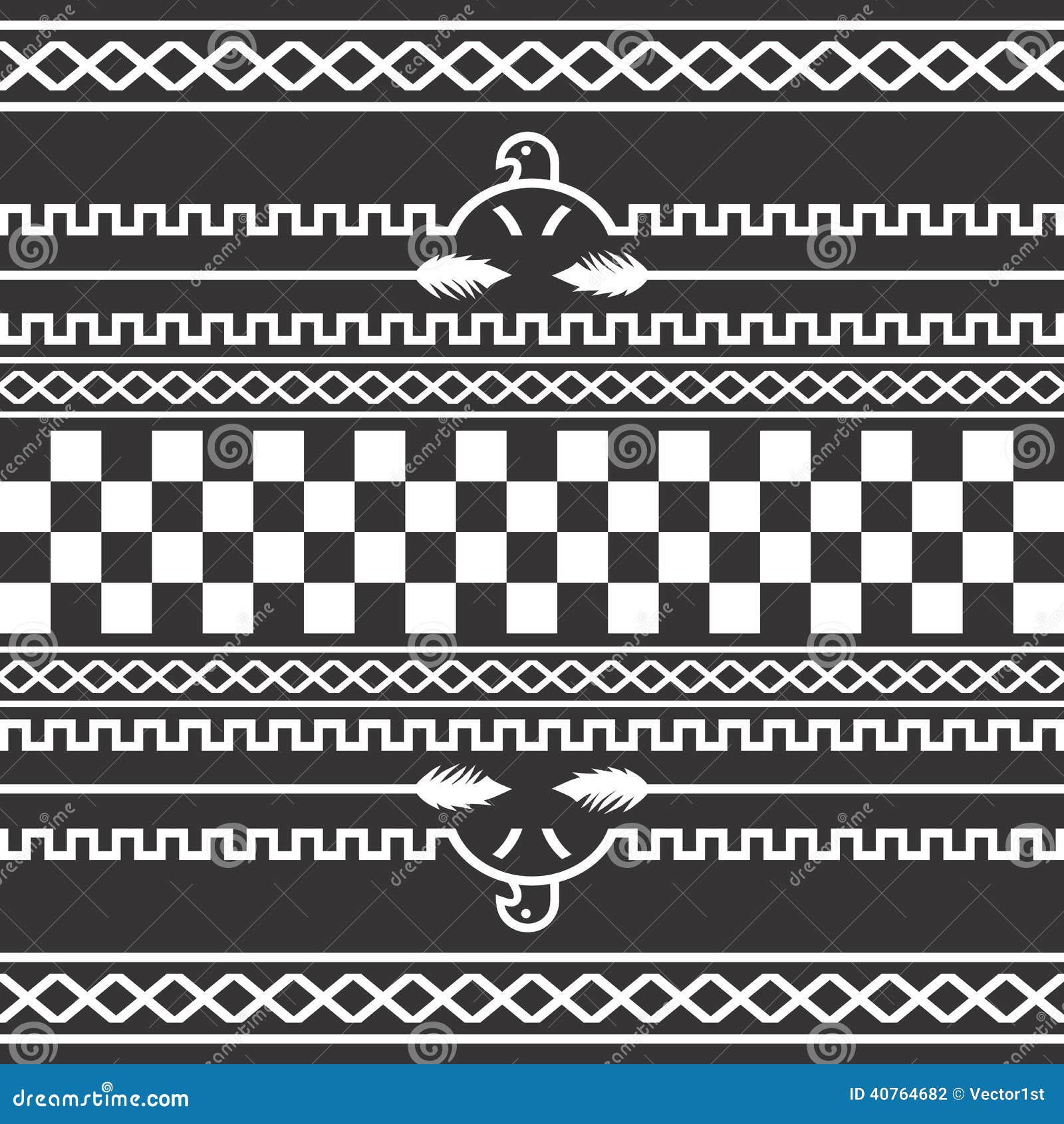 Native american pattern stock vector. Illustration of tradition - 40764682