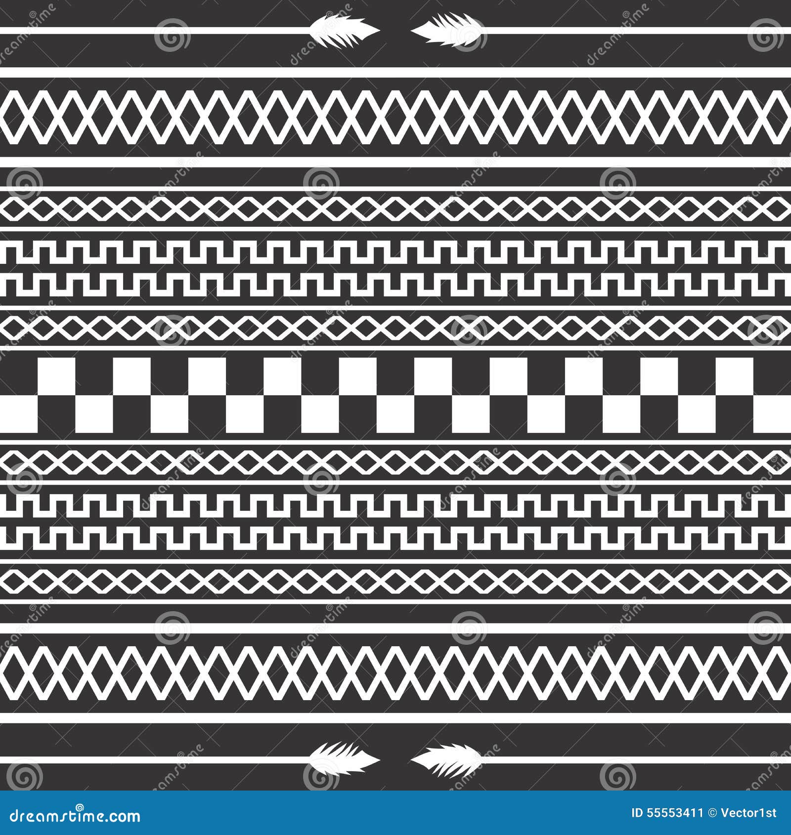 Native american pattern stock vector. Illustration of indian - 55553411