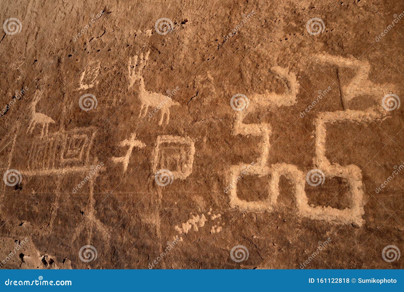 Native American Petroglyphs Stock Photo - Image of puebloan, culture ...