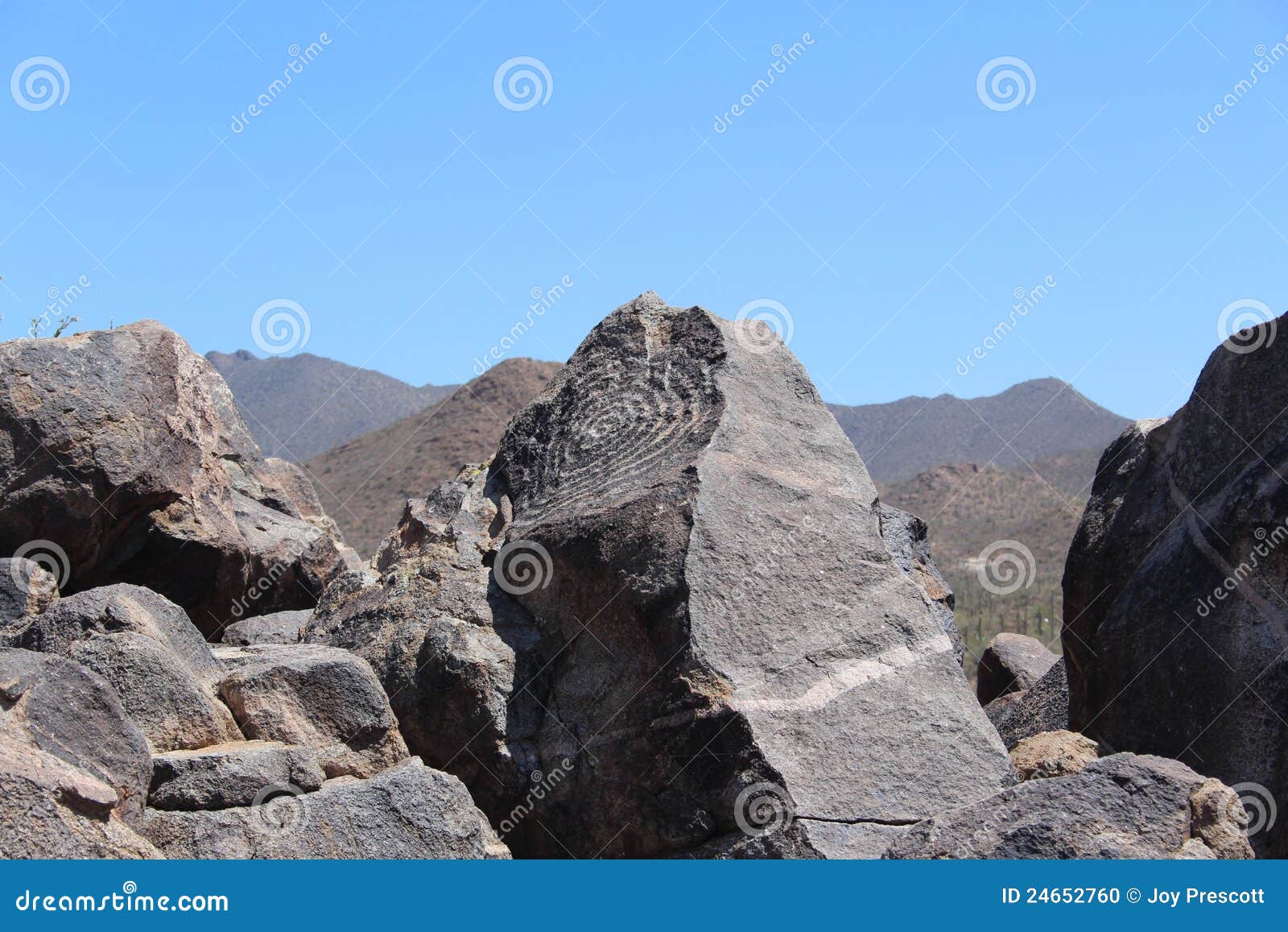 Native American Picture Rock in Arizona Stock Photo - Image of rock ...