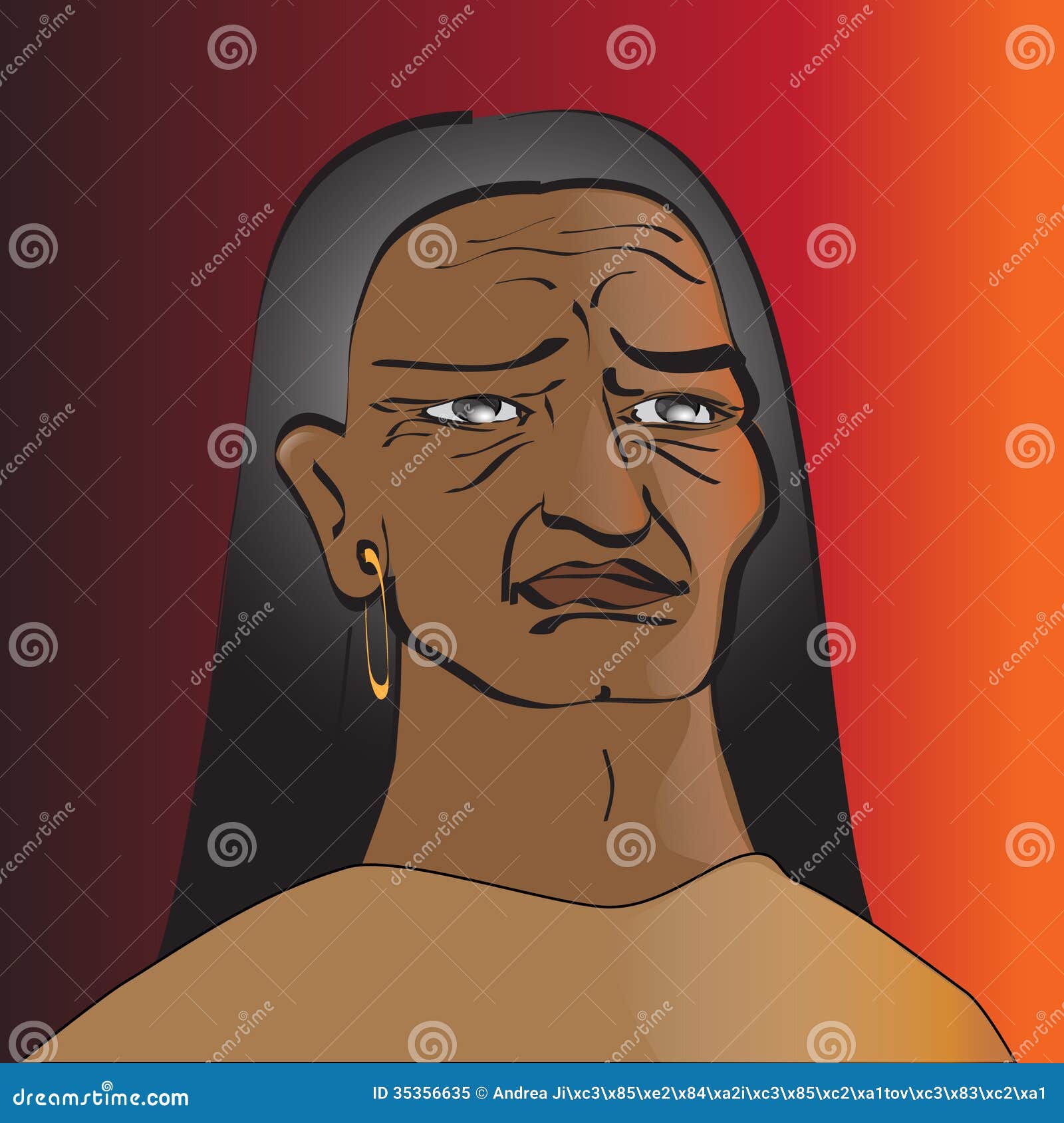 Native American stock vector. Illustration of fashioned - 35356635