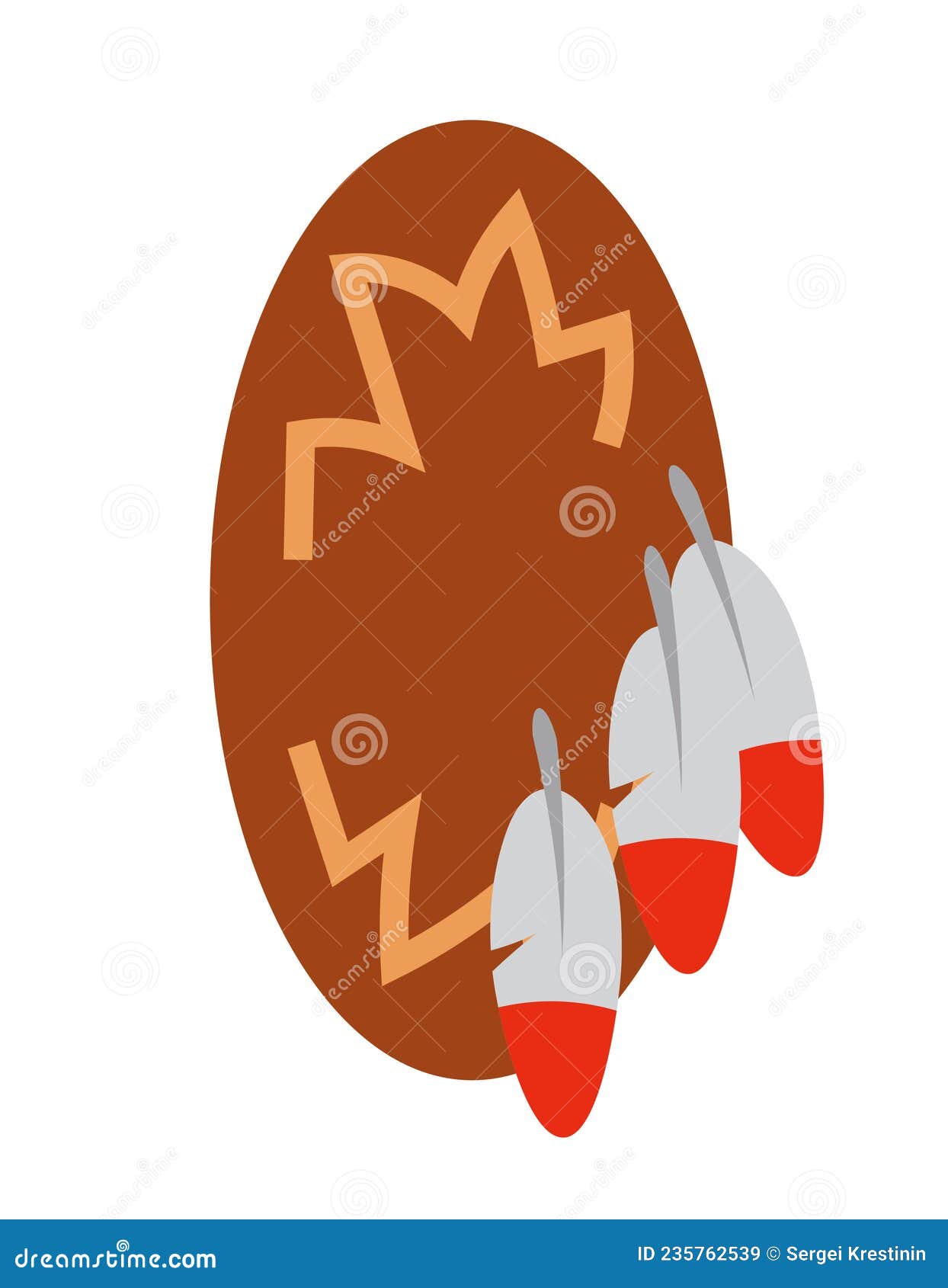 Native american shield. stock vector. Illustration of ethnic - 235762539