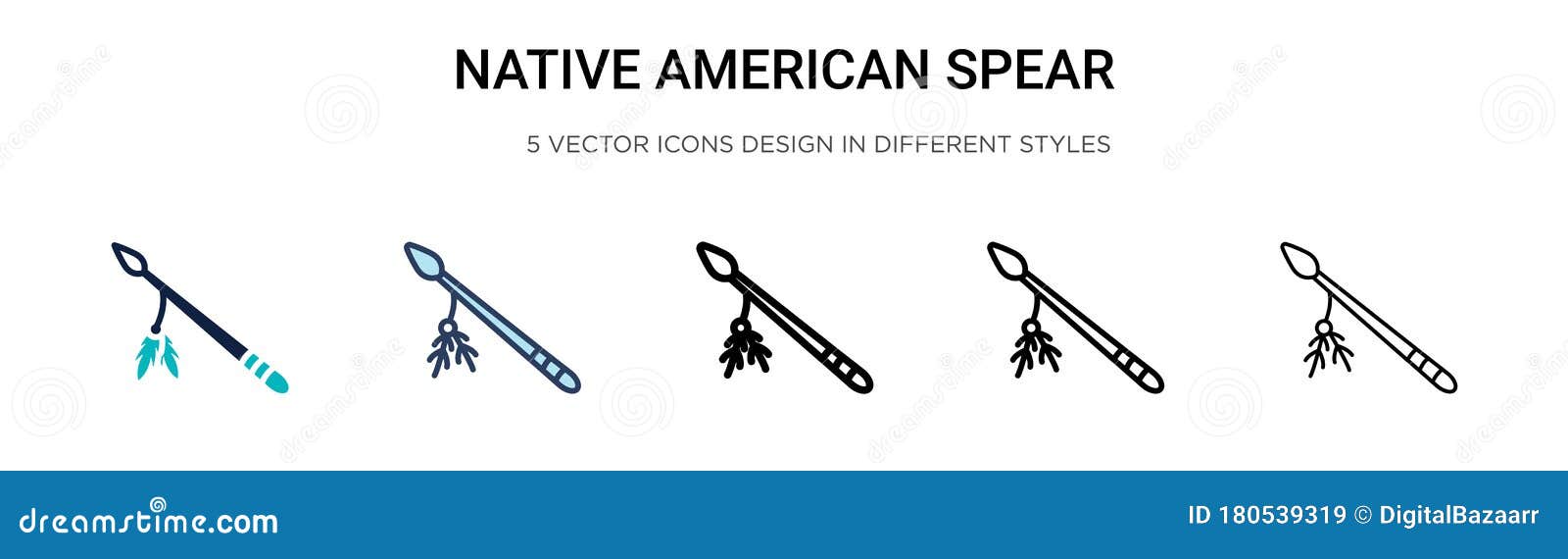 Native American Spear Icon in Filled, Thin Line, Outline and Stroke ...
