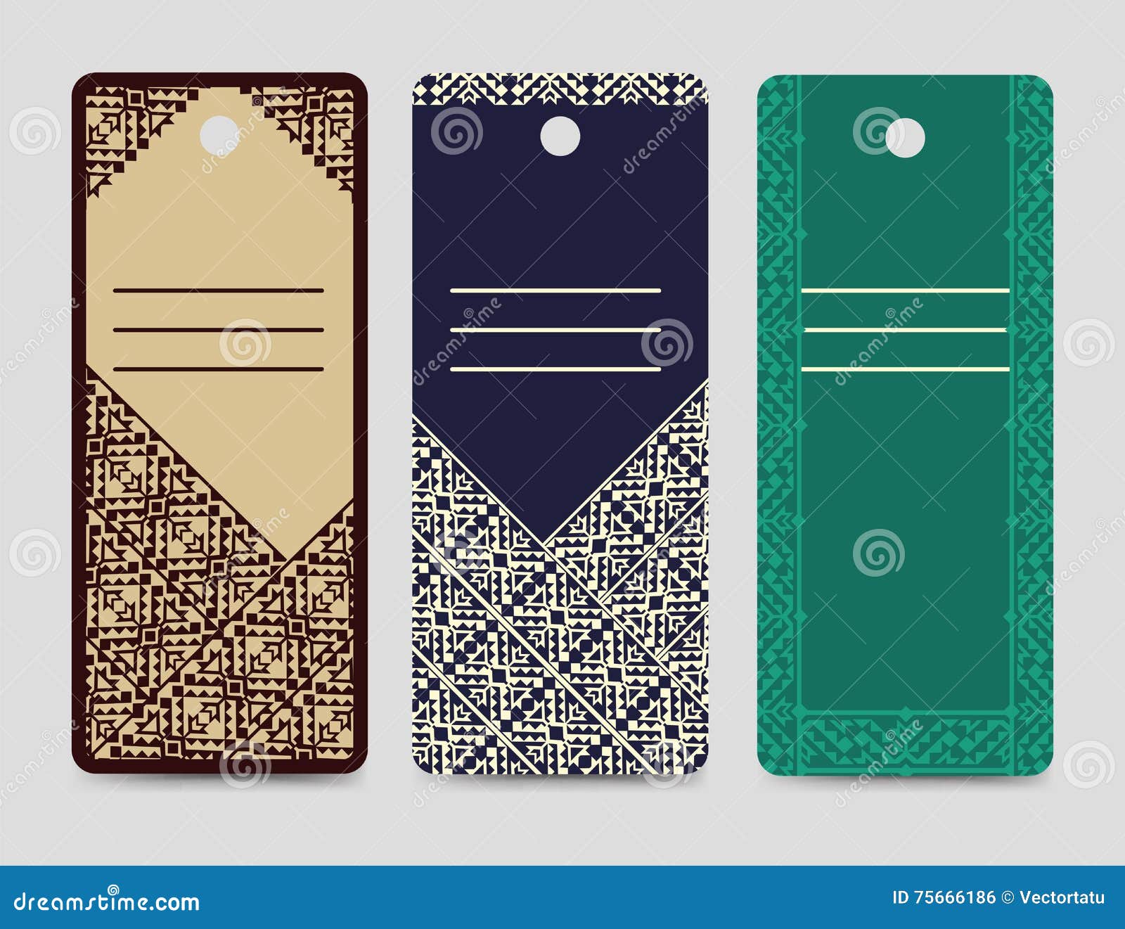 Native American Style Borders Labels Stock Vector - Illustration of ...