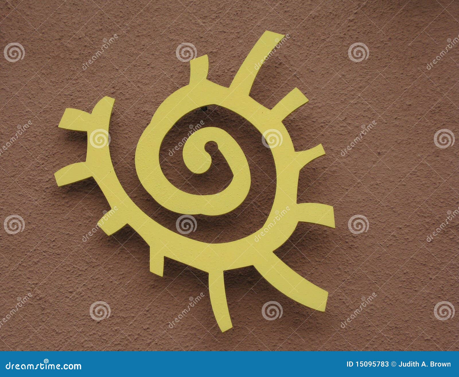Native American sun symbol stock image. Image of stucco - 15095783