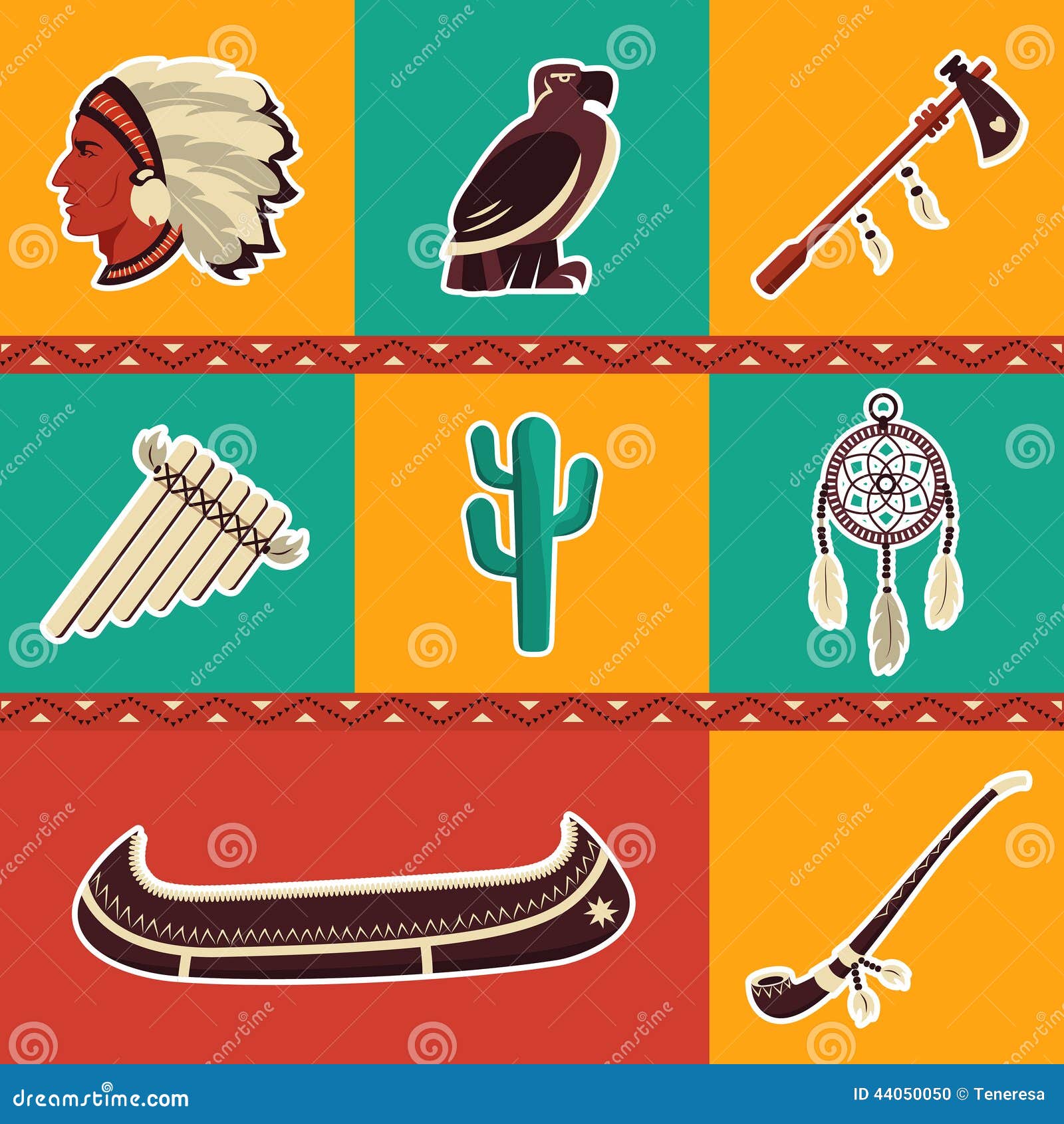 Native American Symbol Icons Stock Vector - Illustration of icons ...