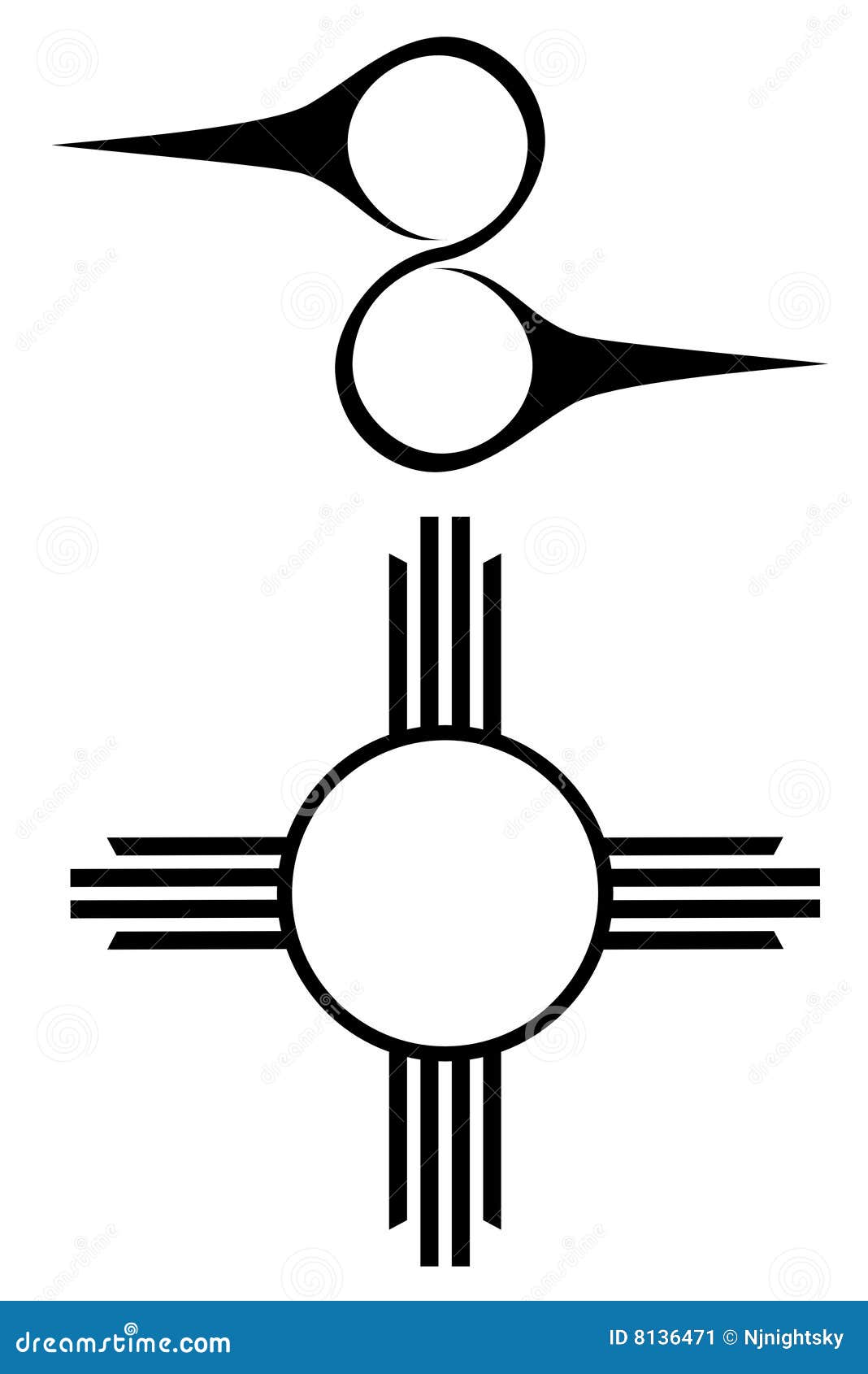 Native american symbols stock vector. Illustration of spirit - 8136471
