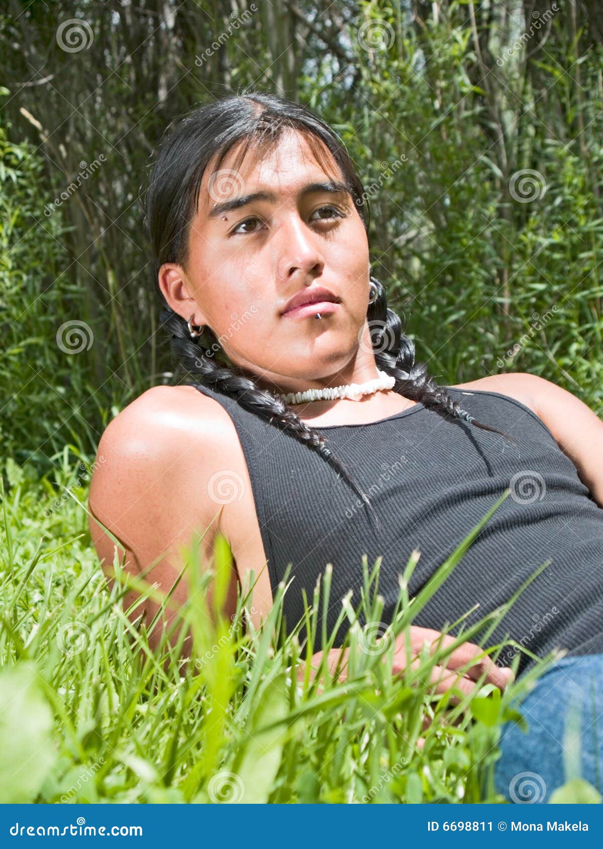 Native American Teenage Boy Stock Image - Image of taos, lawn: 6698811