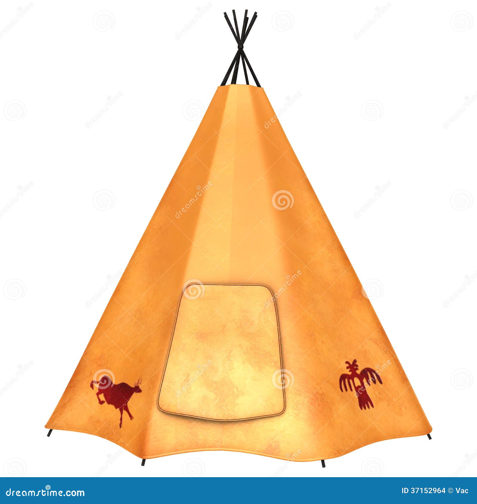Indian American Native Teepee Tent Cartoon Background