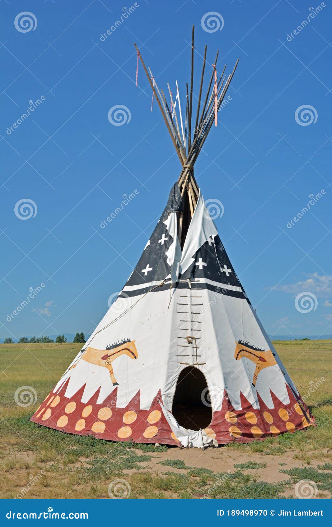 Native American Teepee`s in Colorado. Editorial Image - Image of ...