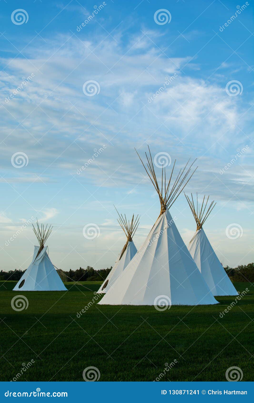 Native American Tepees on the Prairies at Sunset Stock Image - Image of ...