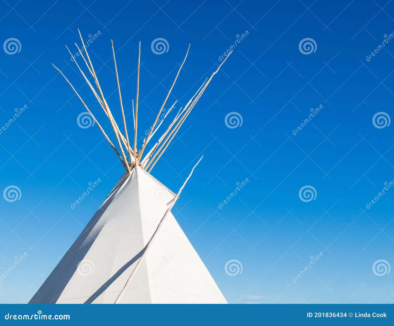 Tipi On Blue Sky Background (Tipi - Structure In Stock Image ...