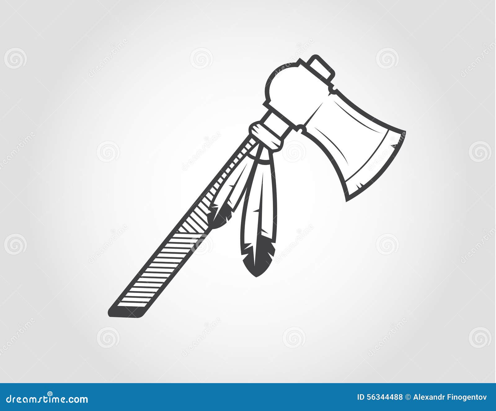 Native American Tomahawk Vector Illustration | CartoonDealer.com #56344488