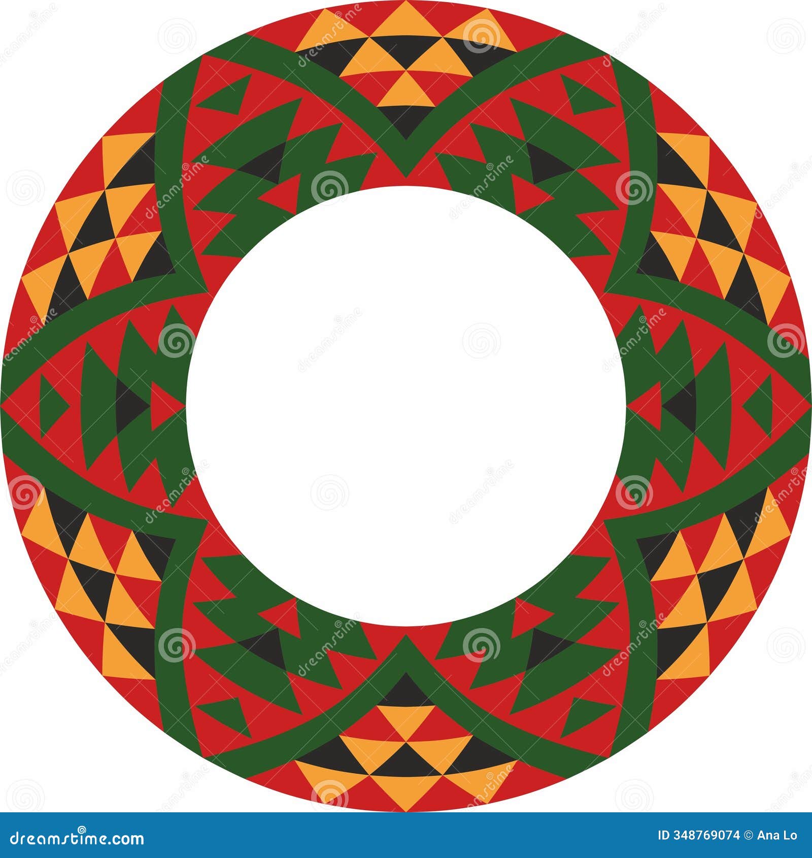 Native American Vector Round Colored Pattern Stock Illustration ...