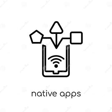 Native Apps Icon. Trendy Modern Flat Linear Vector Native Apps I Stock ...