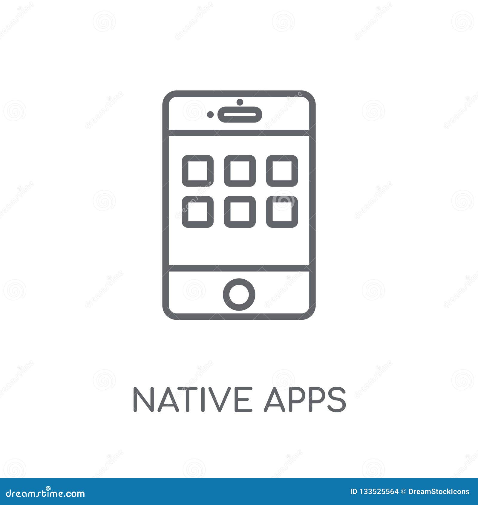 Native Apps Icon. Trendy Native Apps Logo Concept On White Background ...