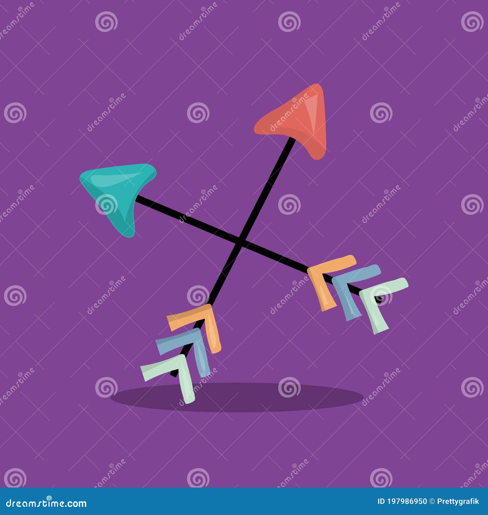 NATIVE ARROW CROSS 10 stock vector. Illustration of native - 197986950