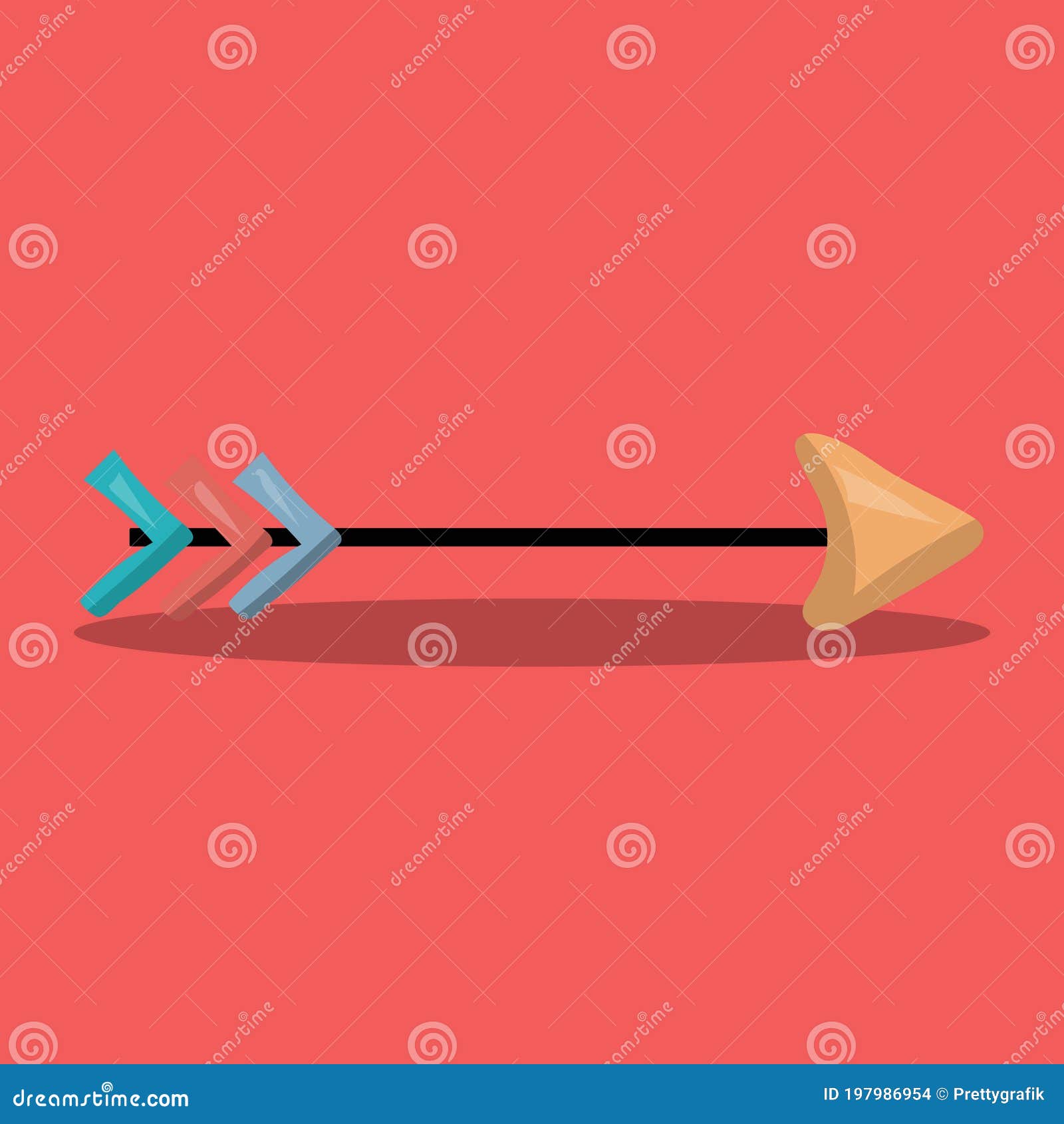 NATIVE ARROW RED 09 stock vector. Illustration of cartoon - 197986954