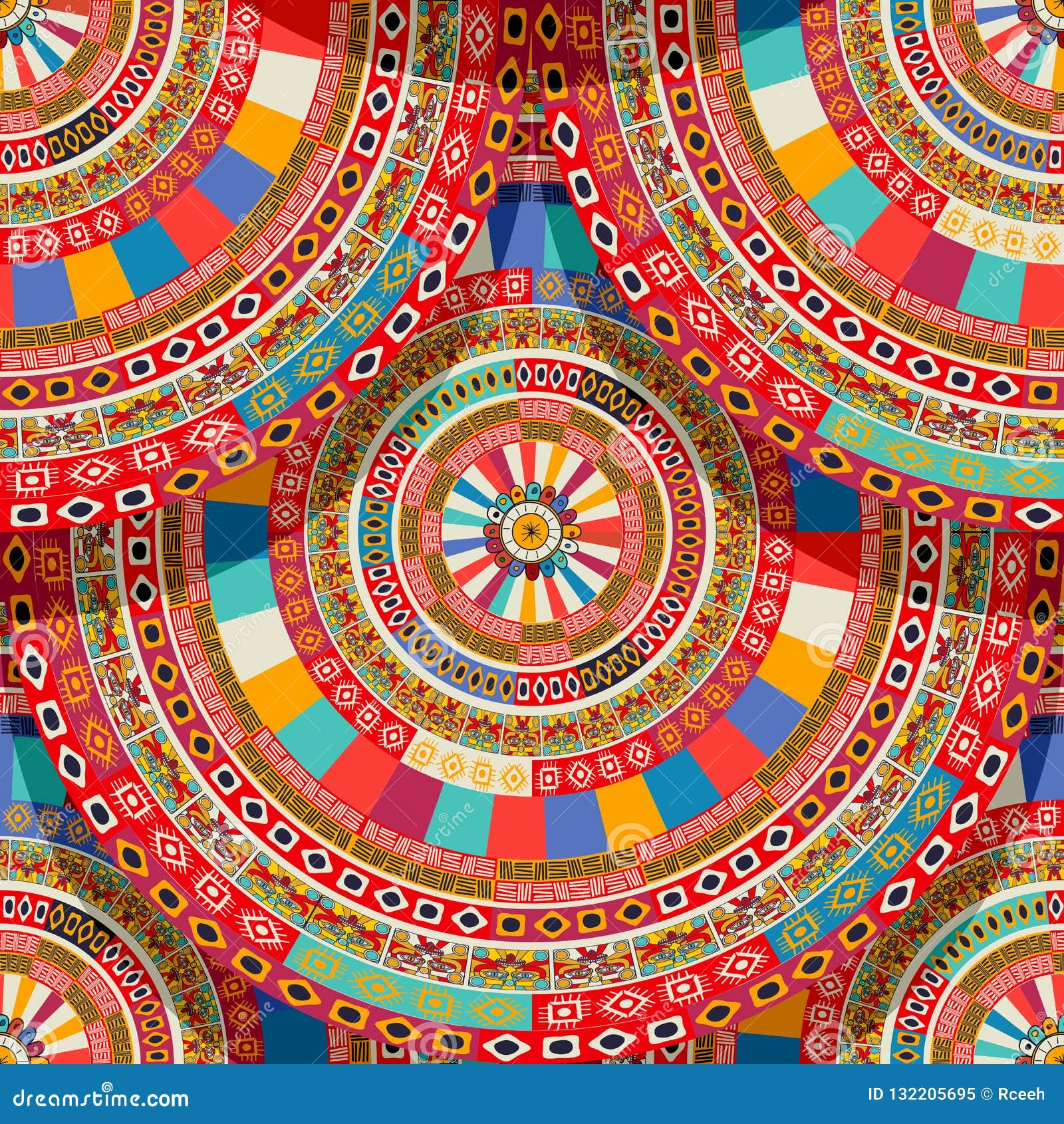 Native aztec, mayan tile stock vector. Illustration of ikat - 132205695