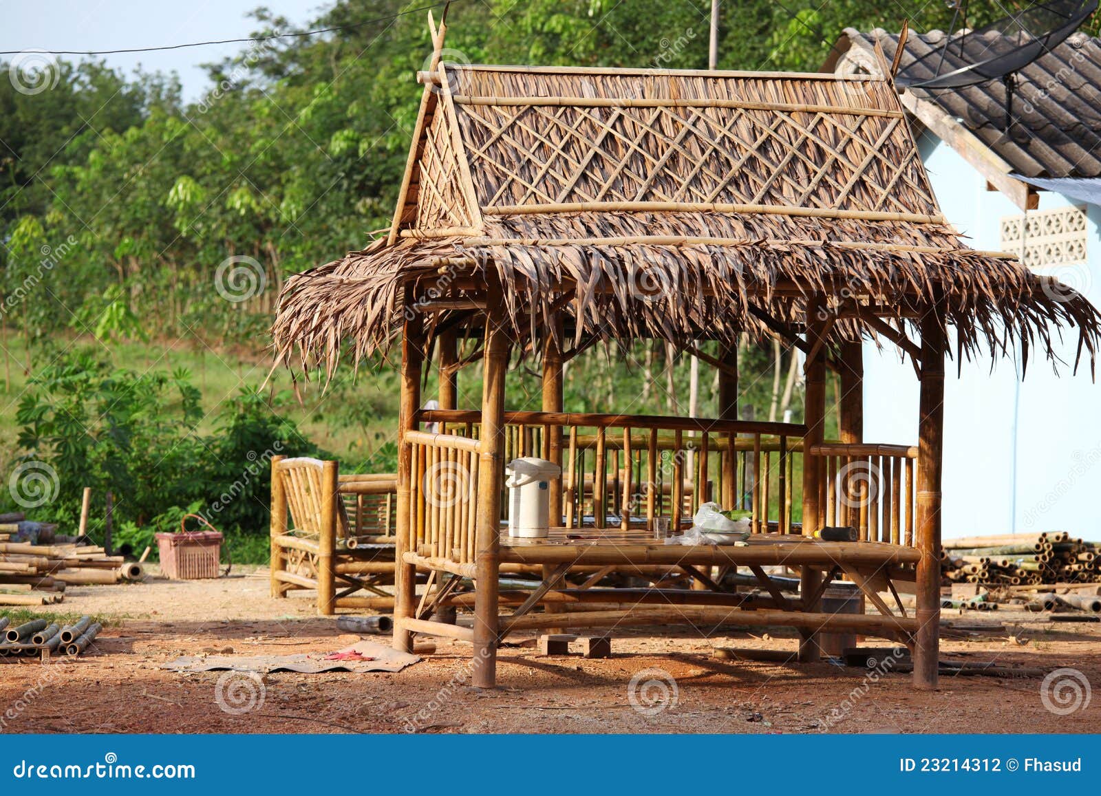 Native Bamboo Hut In Thai Style Stock Photo - Image: 23214312