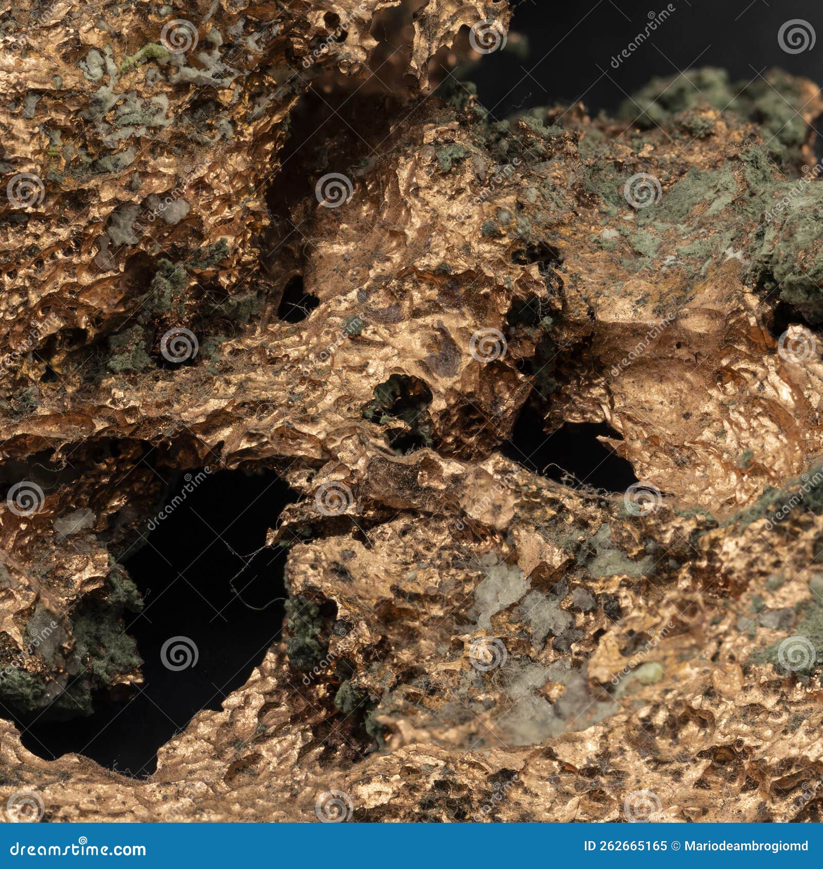 Native Copper, Metalic Mineral. Mineral Sample Stock Image - Image of ...