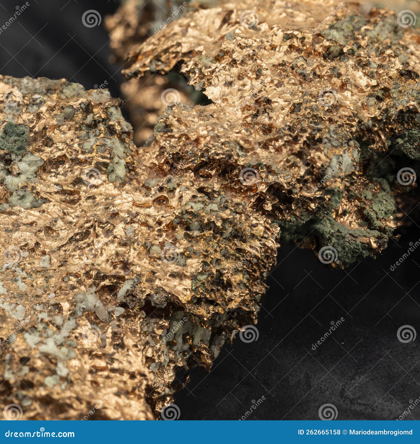 Native Copper, Metalic Mineral. Mineral Sample Stock Photo - Image of ...
