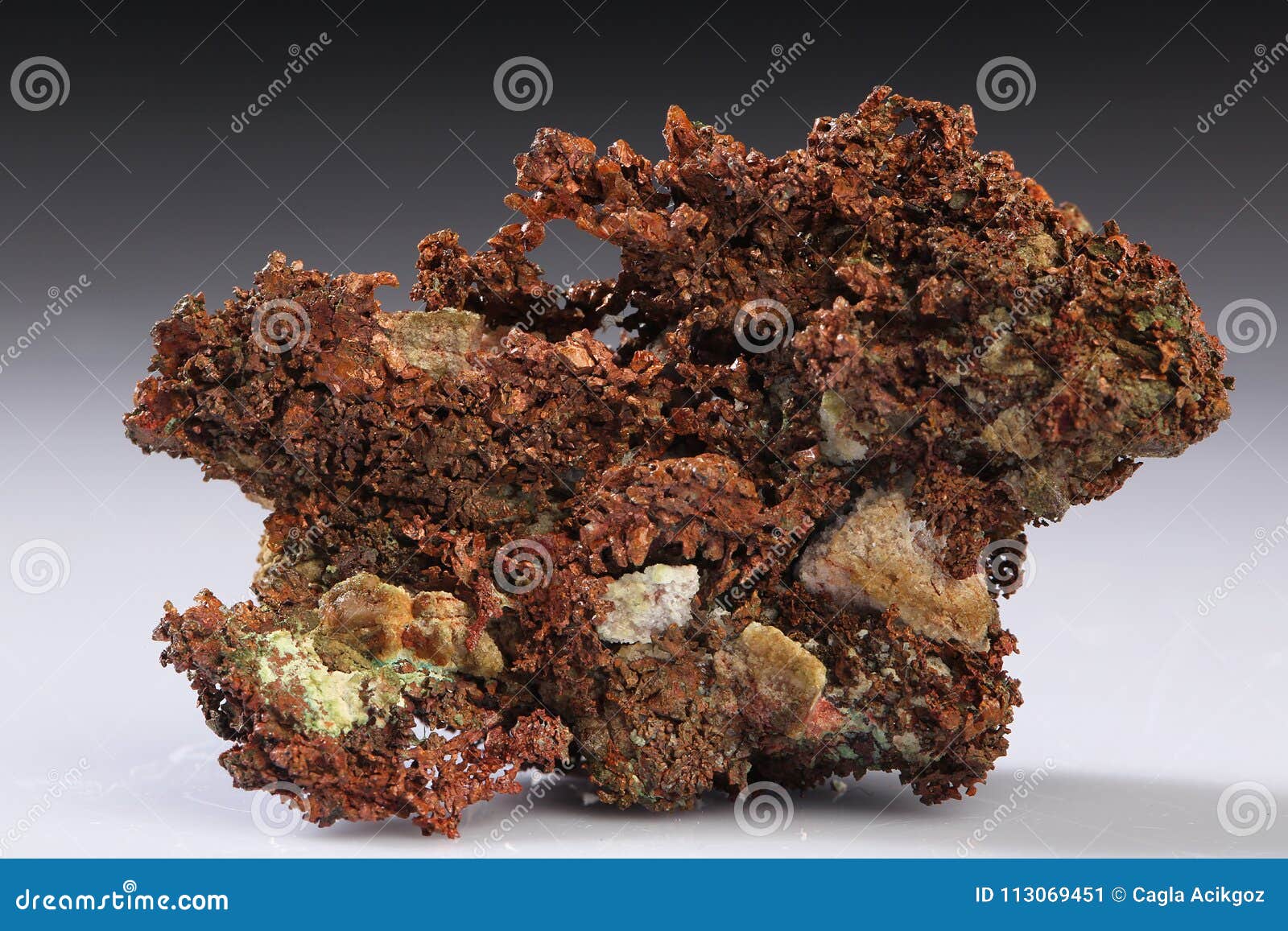 Native Copper Mineral Stone Rock Stock Image - Image of industry ...