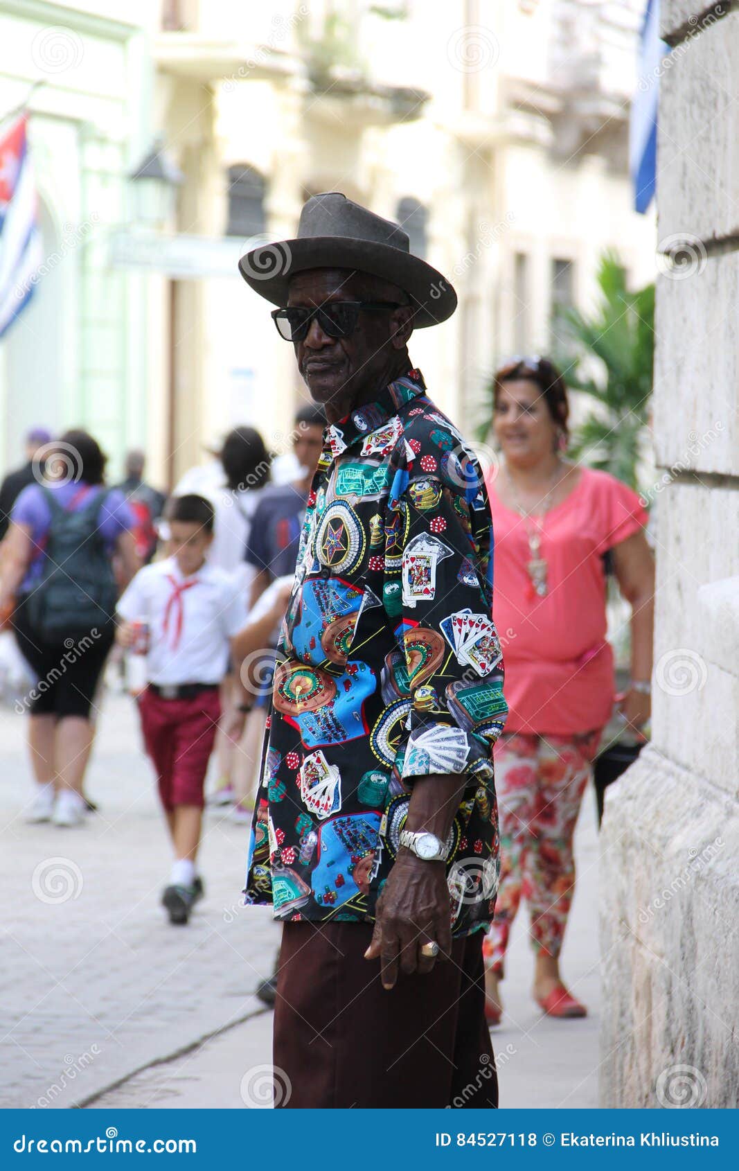 A Native of Cuba, in a Bright Colored Shirt Editorial Stock Photo ...
