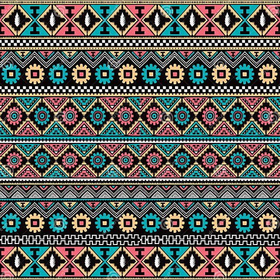 Native Ethnic Seamless Pattern Stock Vector - Illustration of color ...