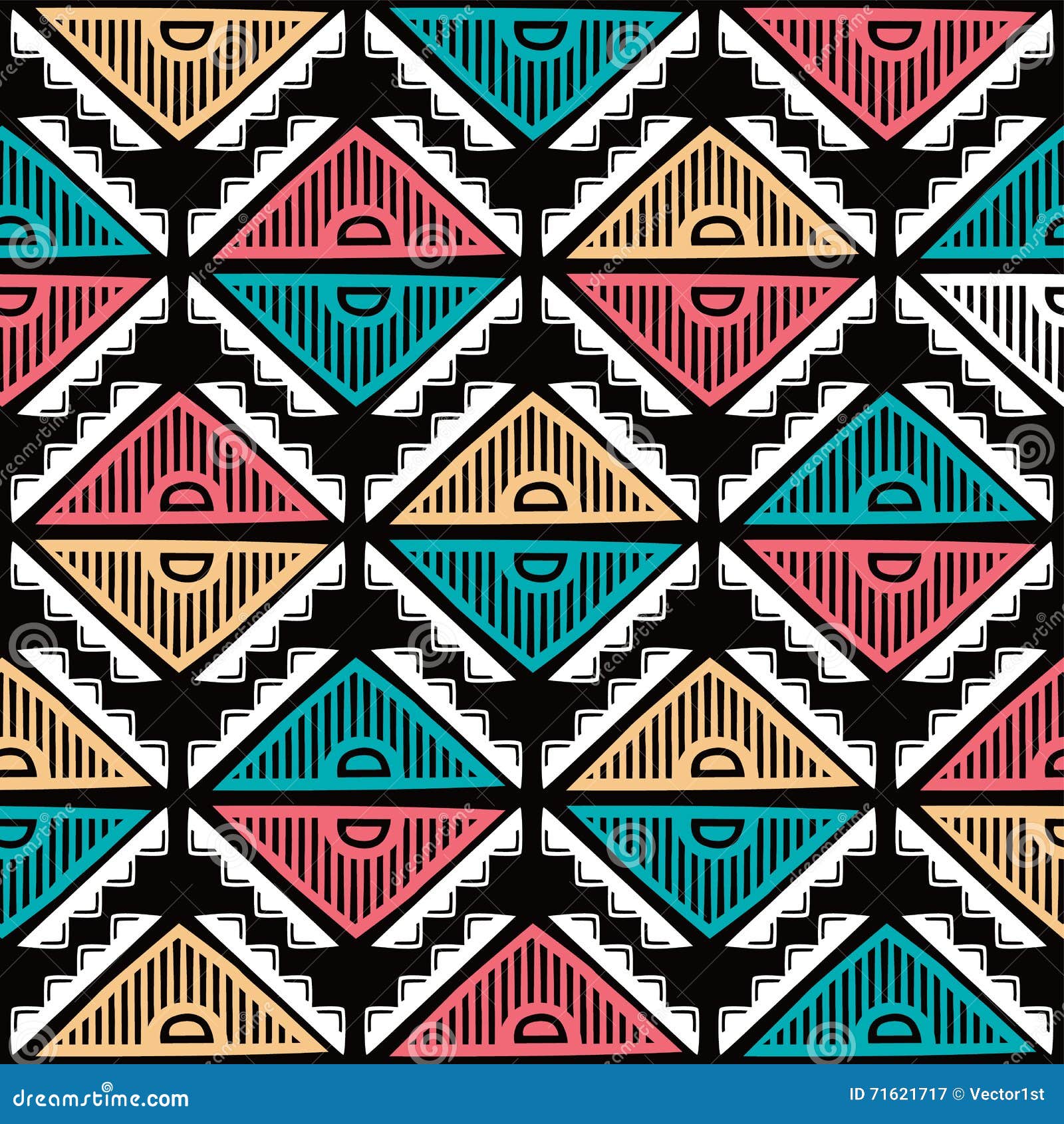 Native Ethnic Seamless Pattern Stock Vector - Illustration of orient ...