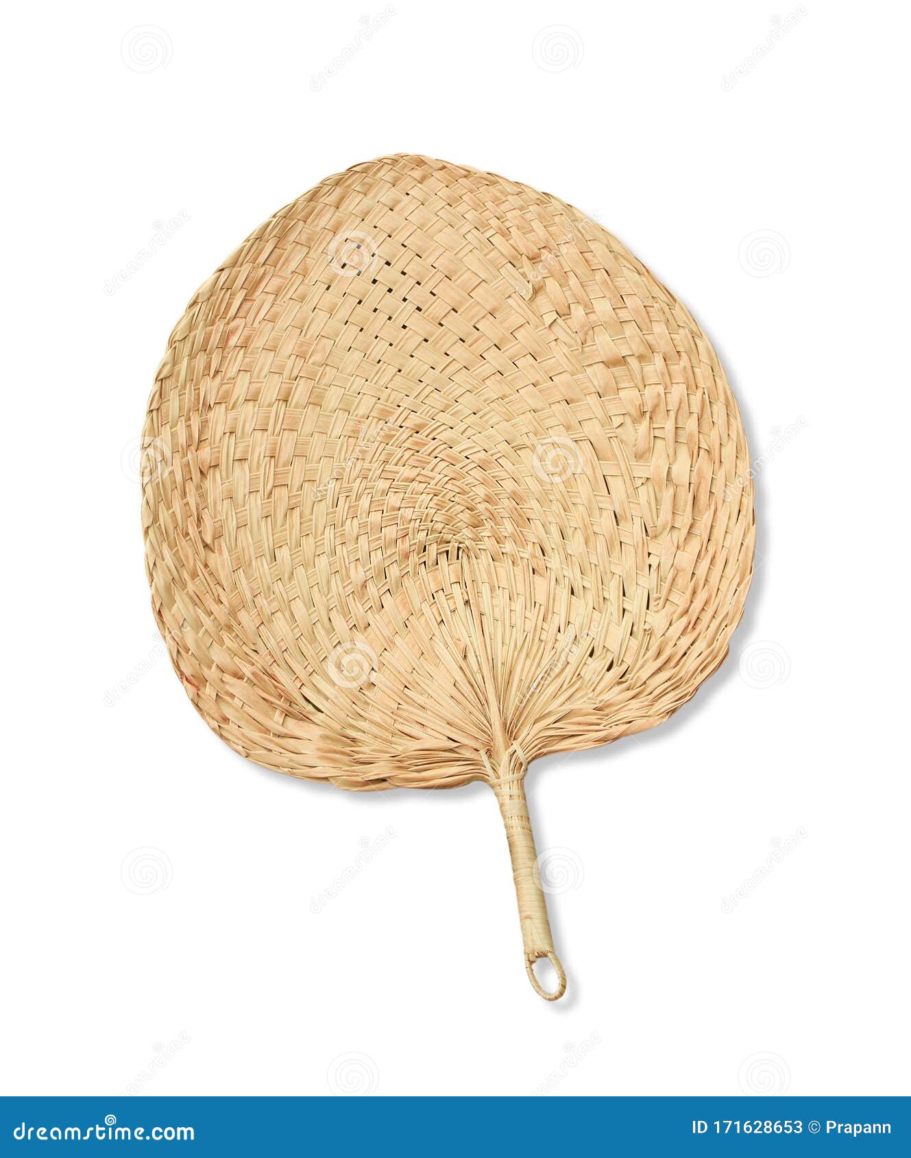 The Native Fan Made from Palm Leaves on White Background Stock Image ...