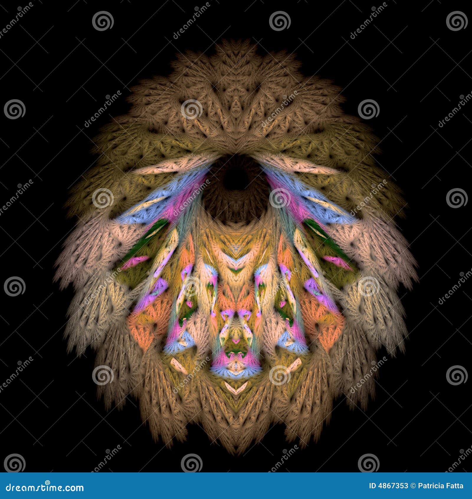 Native feather robe stock illustration. Illustration of feathers - 4867353