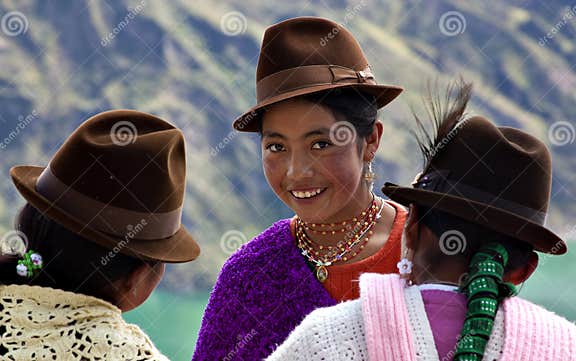 Native girls in Ecuador editorial stock image. Image of people - 28981804