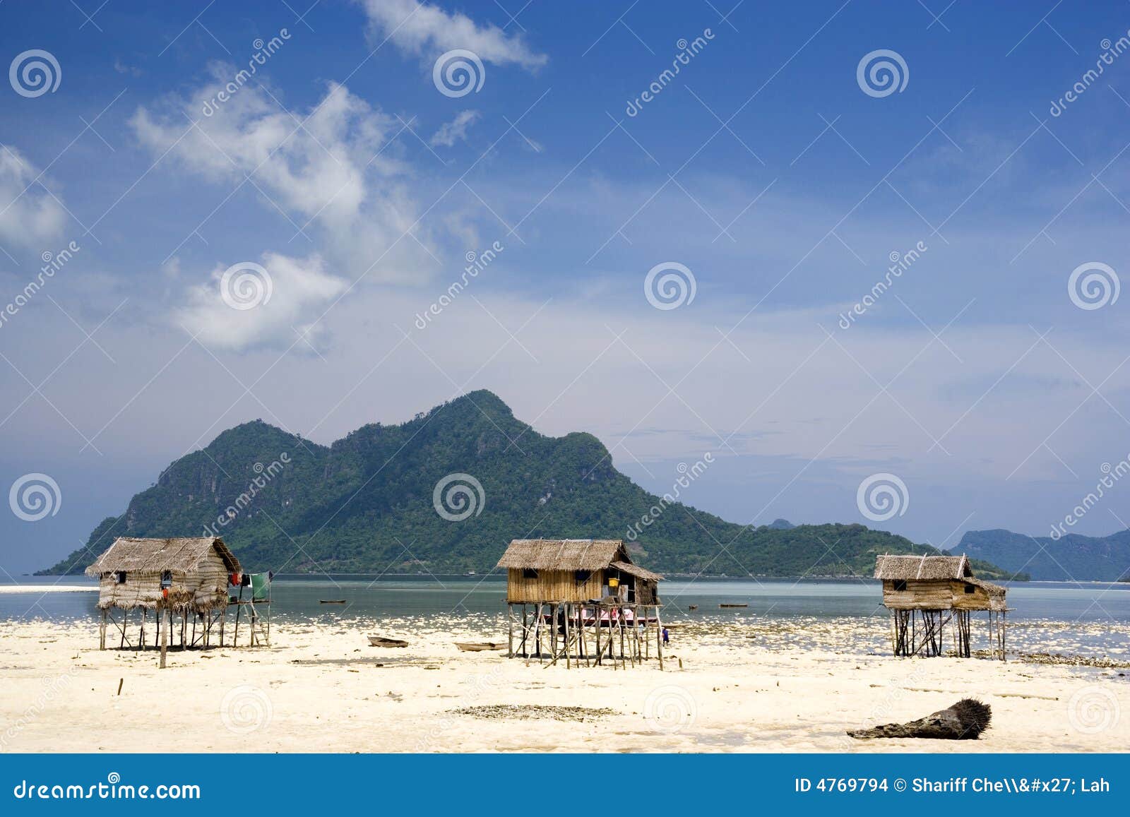 Native Huts on Stilts stock photo. Image of sampan, houses - 4769794