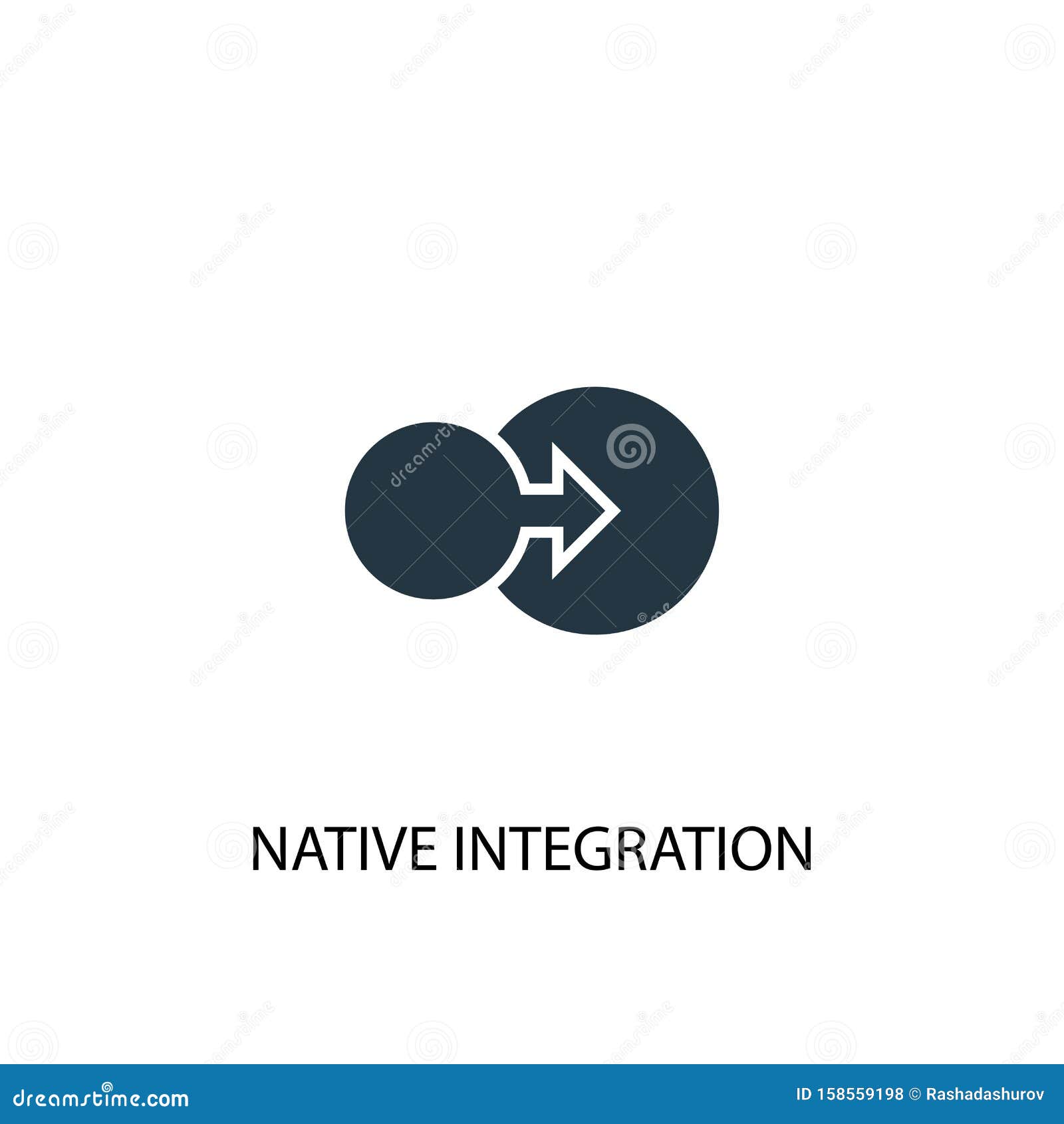 Native Integration Icon. Simple Element Stock Vector - Illustration of ...