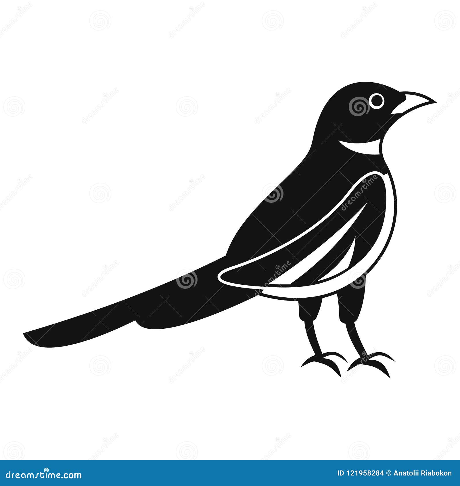 Native Magpie Icon, Simple Style Stock Vector - Illustration of ...