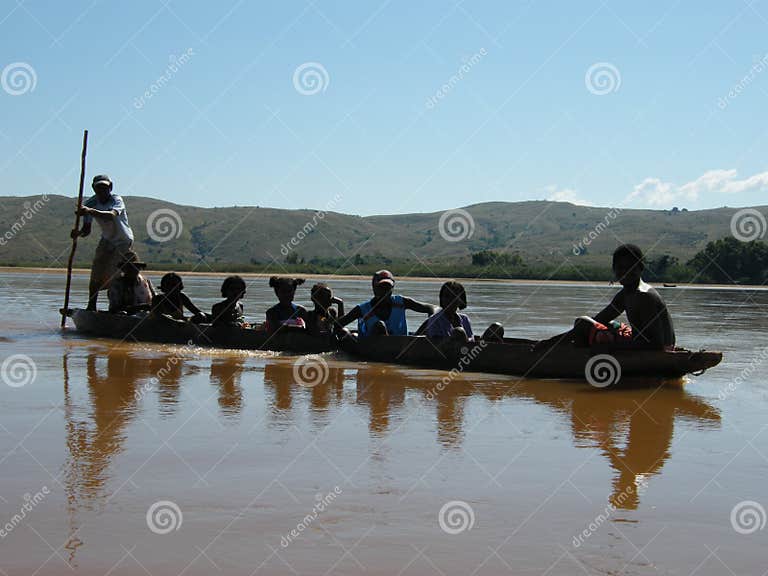 Native Malagasy People Crossing River Editorial Photography - Image of ...