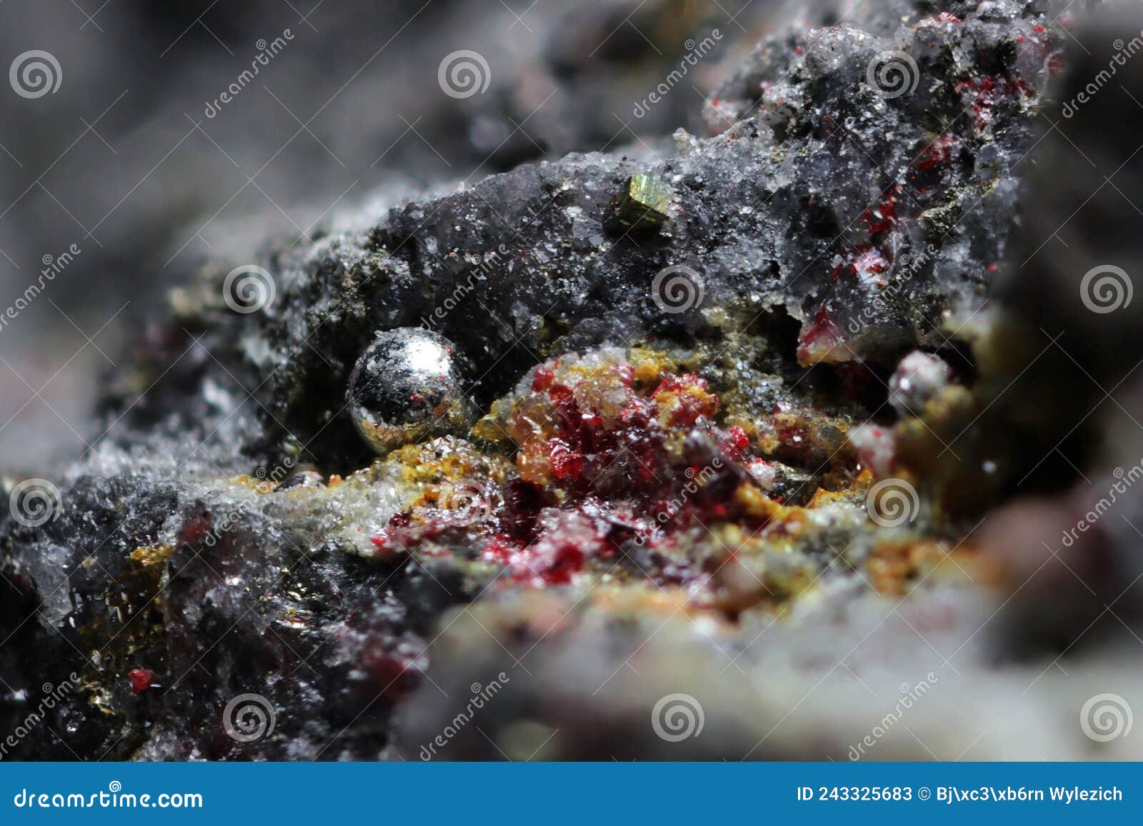 Native mercury stock image. Image of rock, mineral, material - 243325683