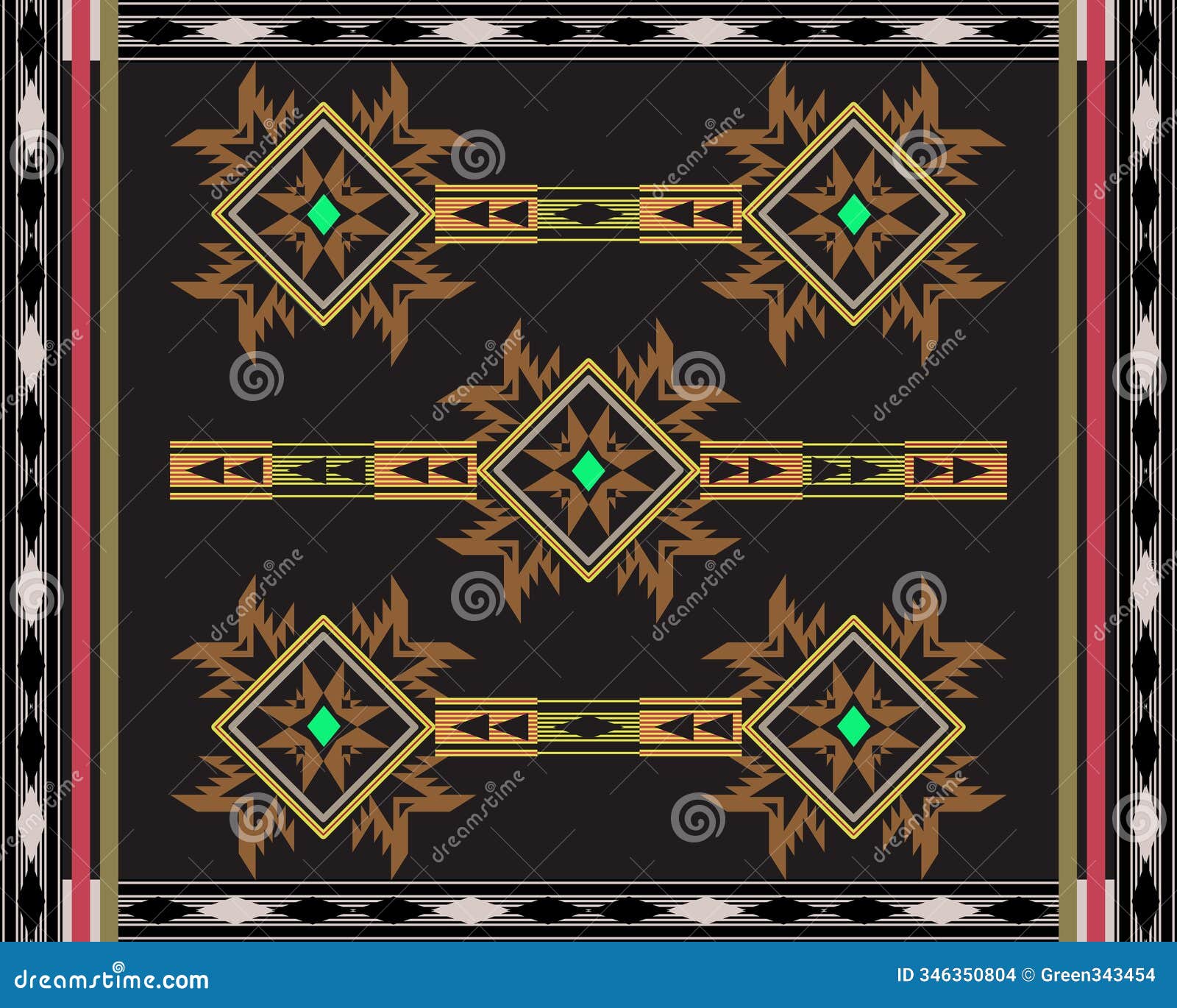 Navajo Textile Pattern Vector Illustration | CartoonDealer.com #27122450