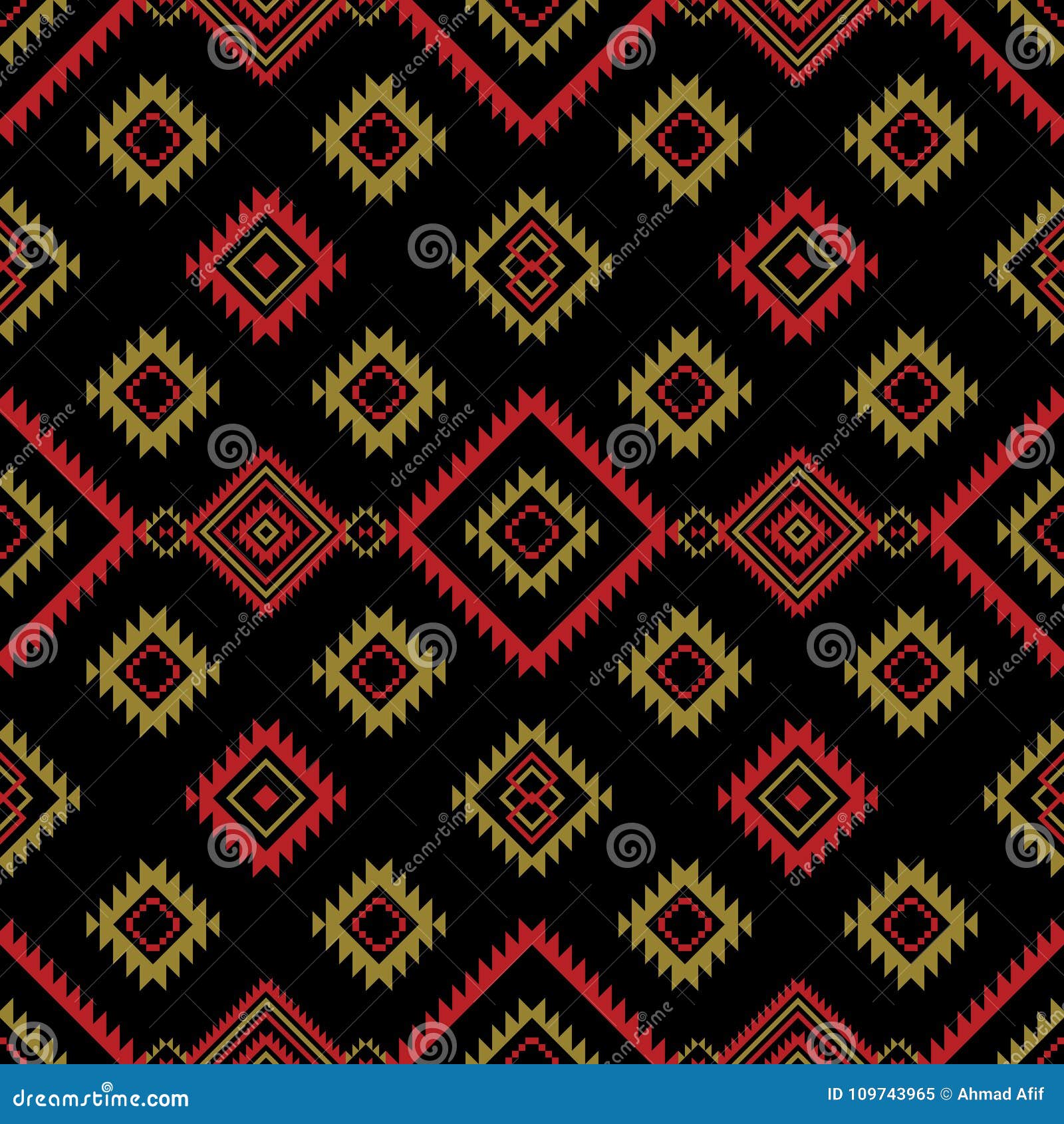 Native Pattern Vector stock vector. Illustration of clothing - 109743965