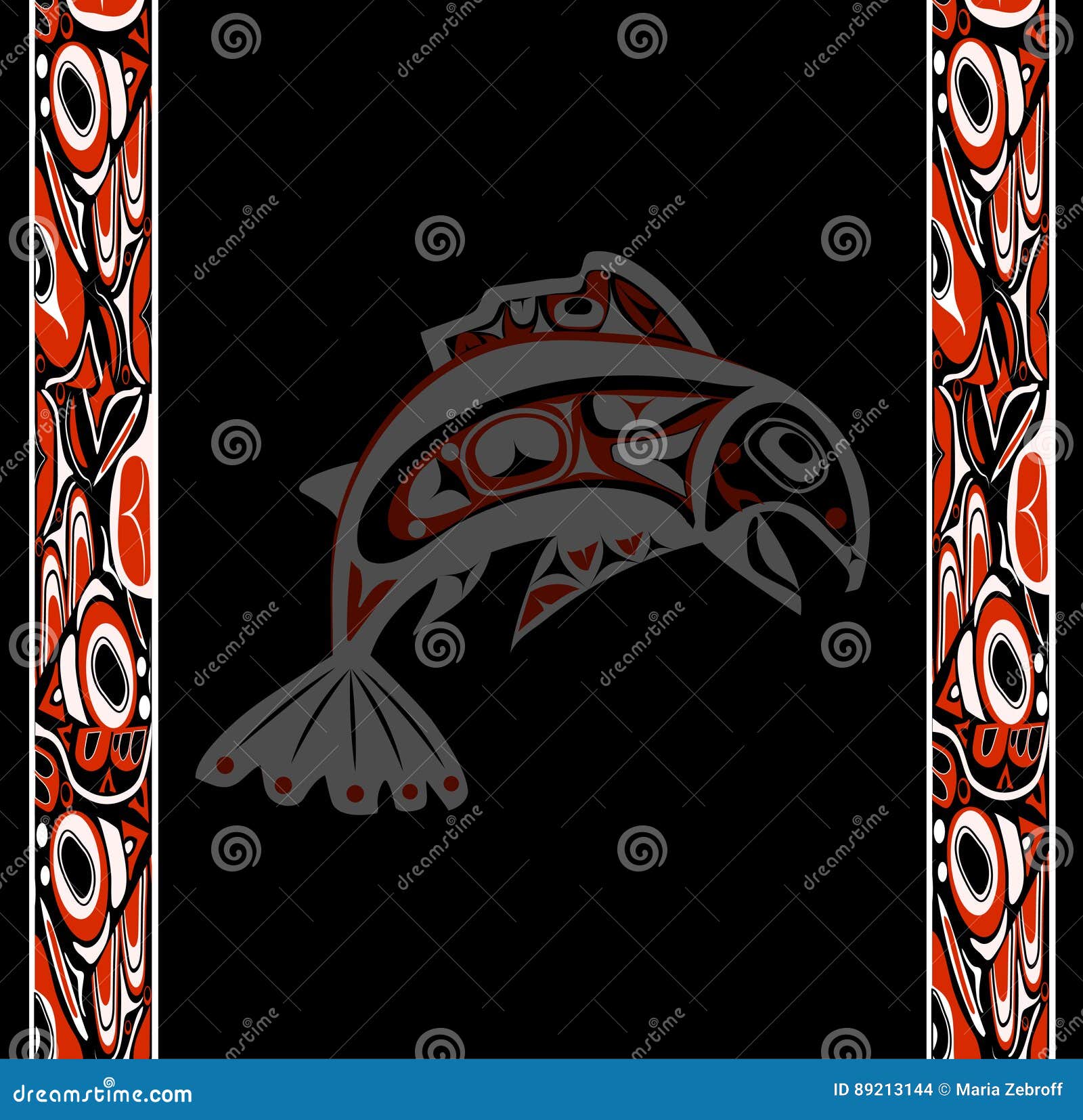 Native Salmon Vector | CartoonDealer.com #66855888
