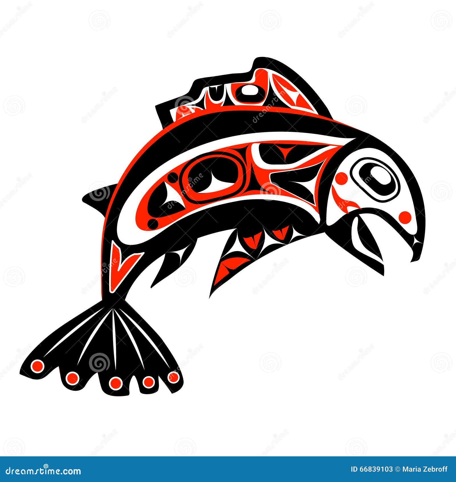Native salmon Vector stock vector. Illustration of design - 66839103
