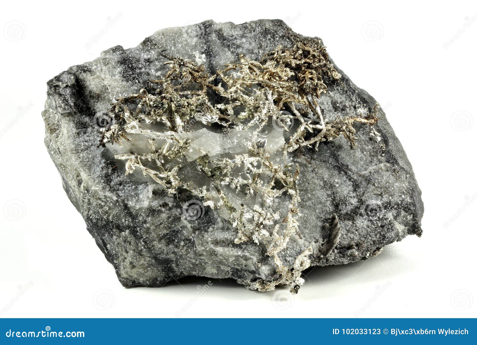 Native silver stock image. Image of precious, mineral - 102033123