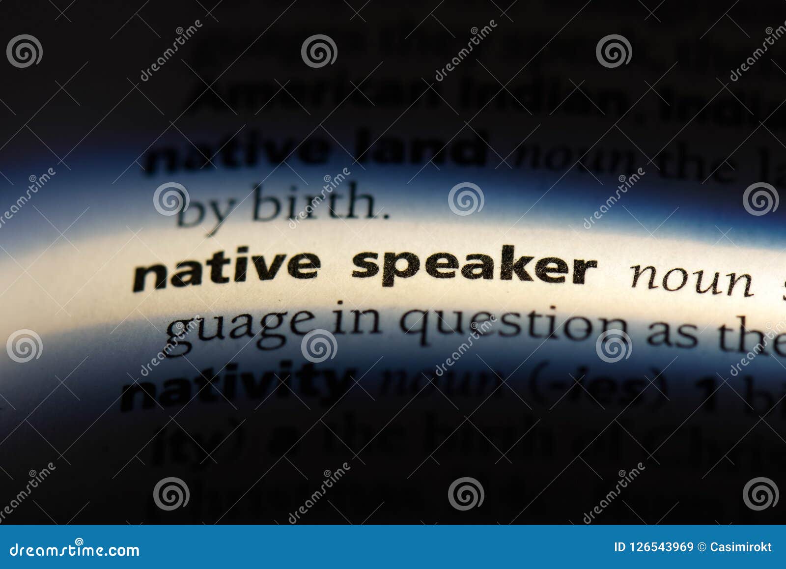 Native speaker stock image. Image of native, page, text - 126543969