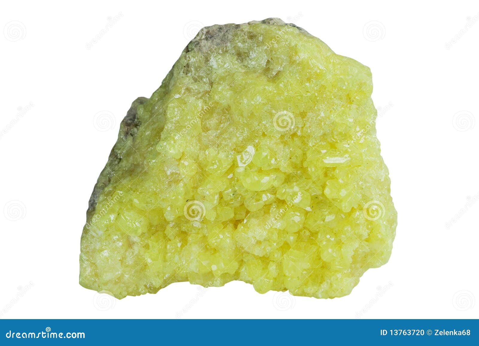 Raw Native Sulphur Stone On White Marble Stock Photo | CartoonDealer ...