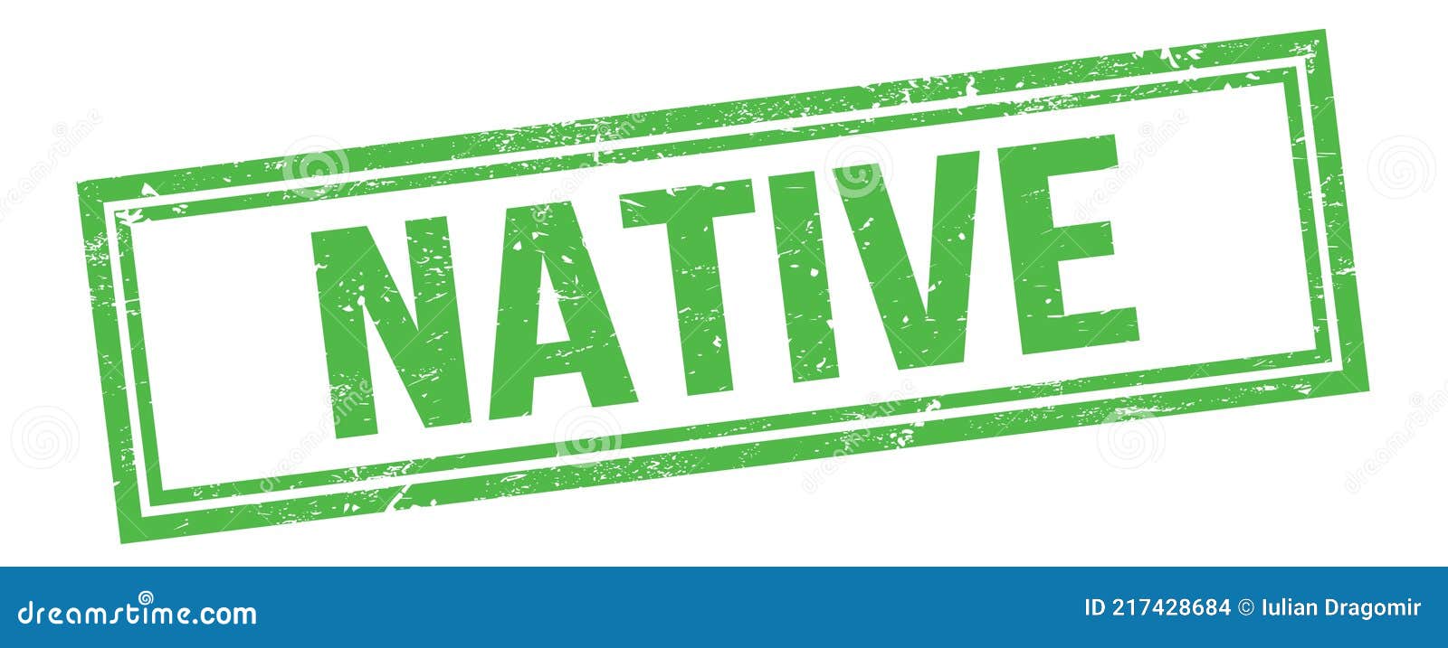 NATIVE Text on Green Grungy Vintage Stamp Stock Illustration ...