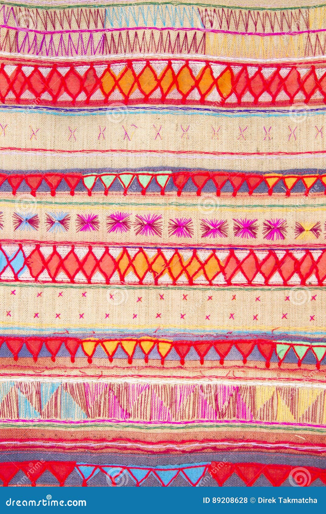 Native Thai Style Cloth Pattern Stock Photo - Image of color, material ...