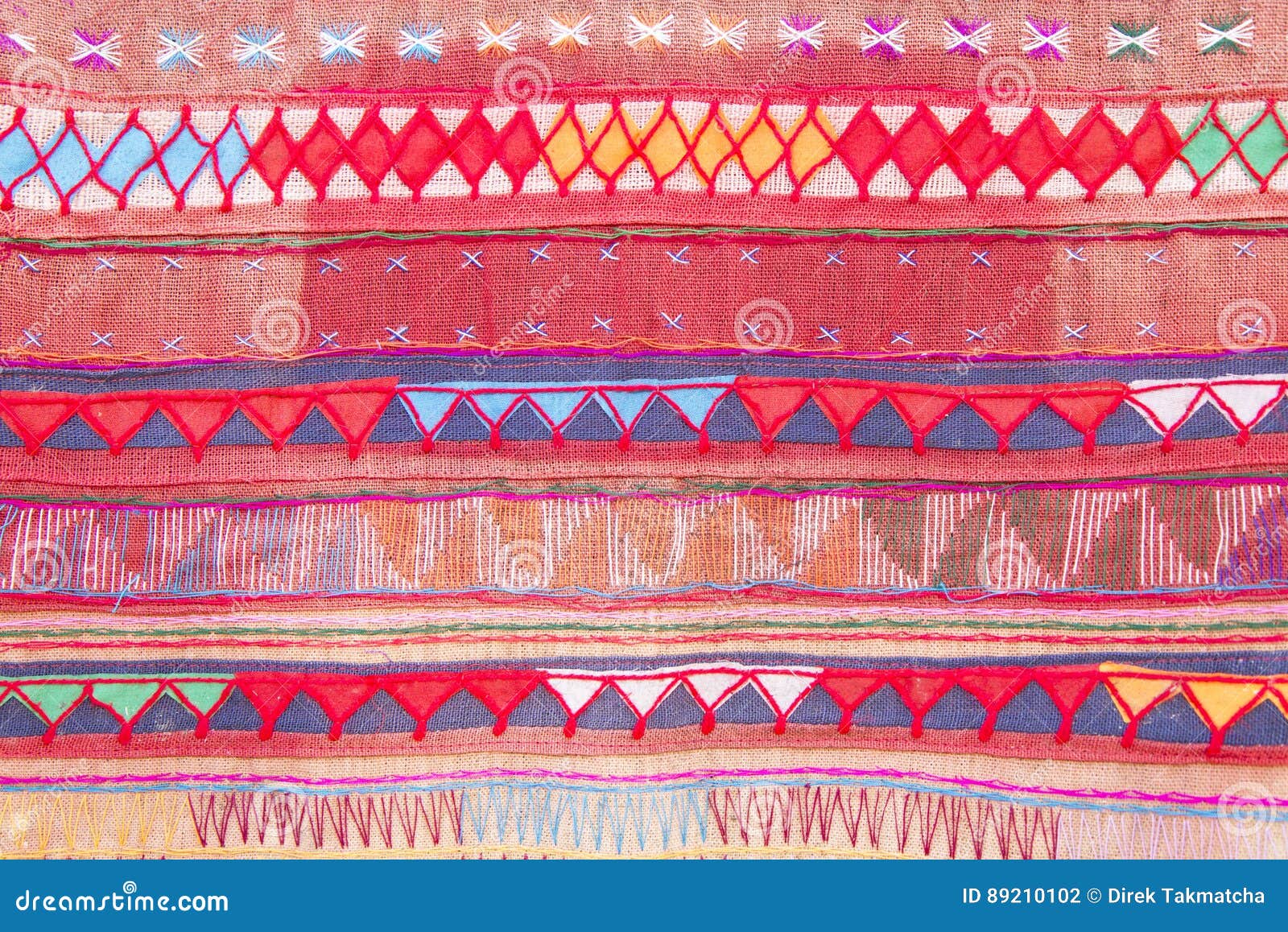 Native Thai Style Cloth Pattern Stock Photo - Image of pattern, bright ...