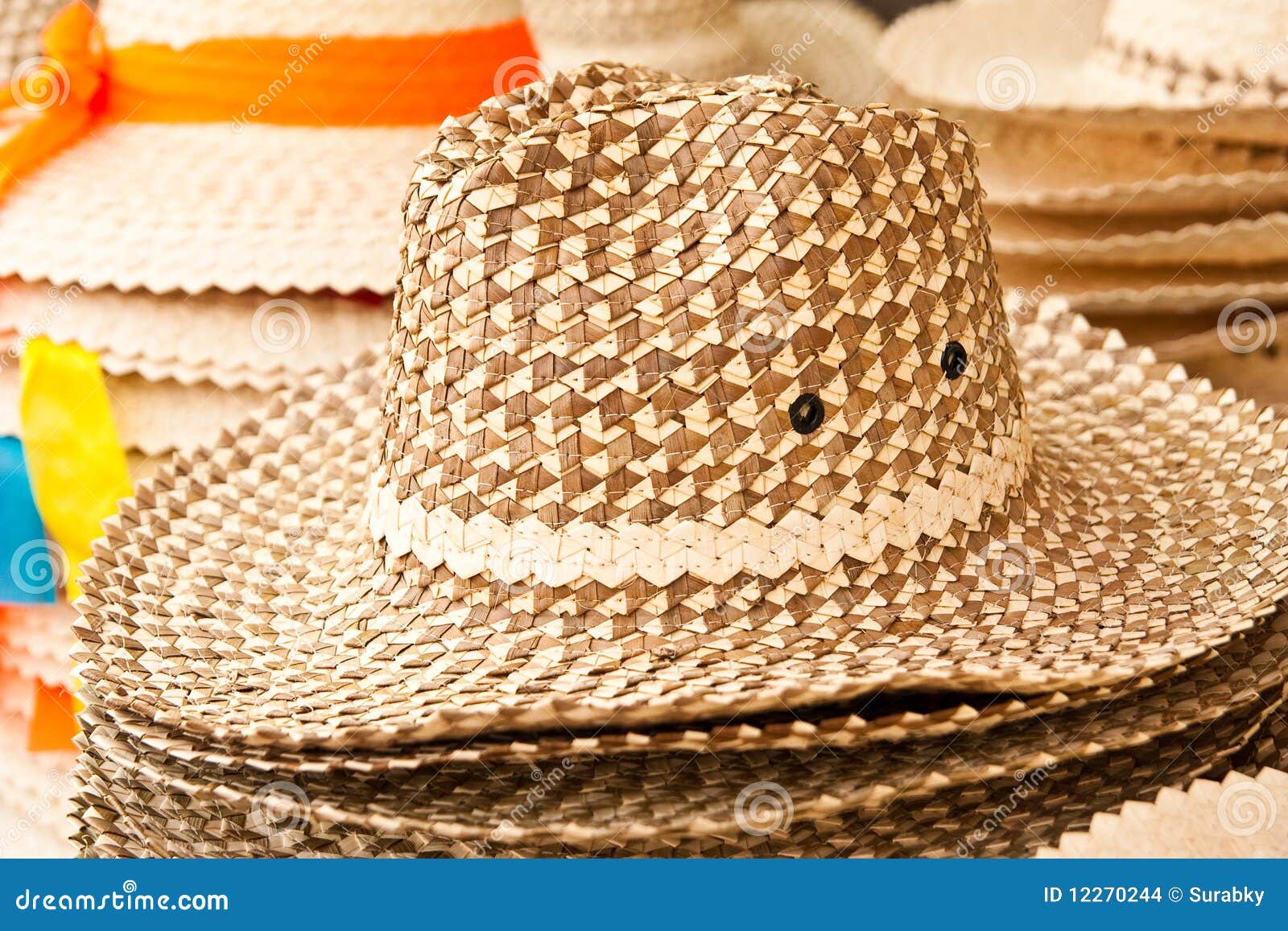 Native Thai Style Handmade Hat Stock Photo - Image of work, protective ...